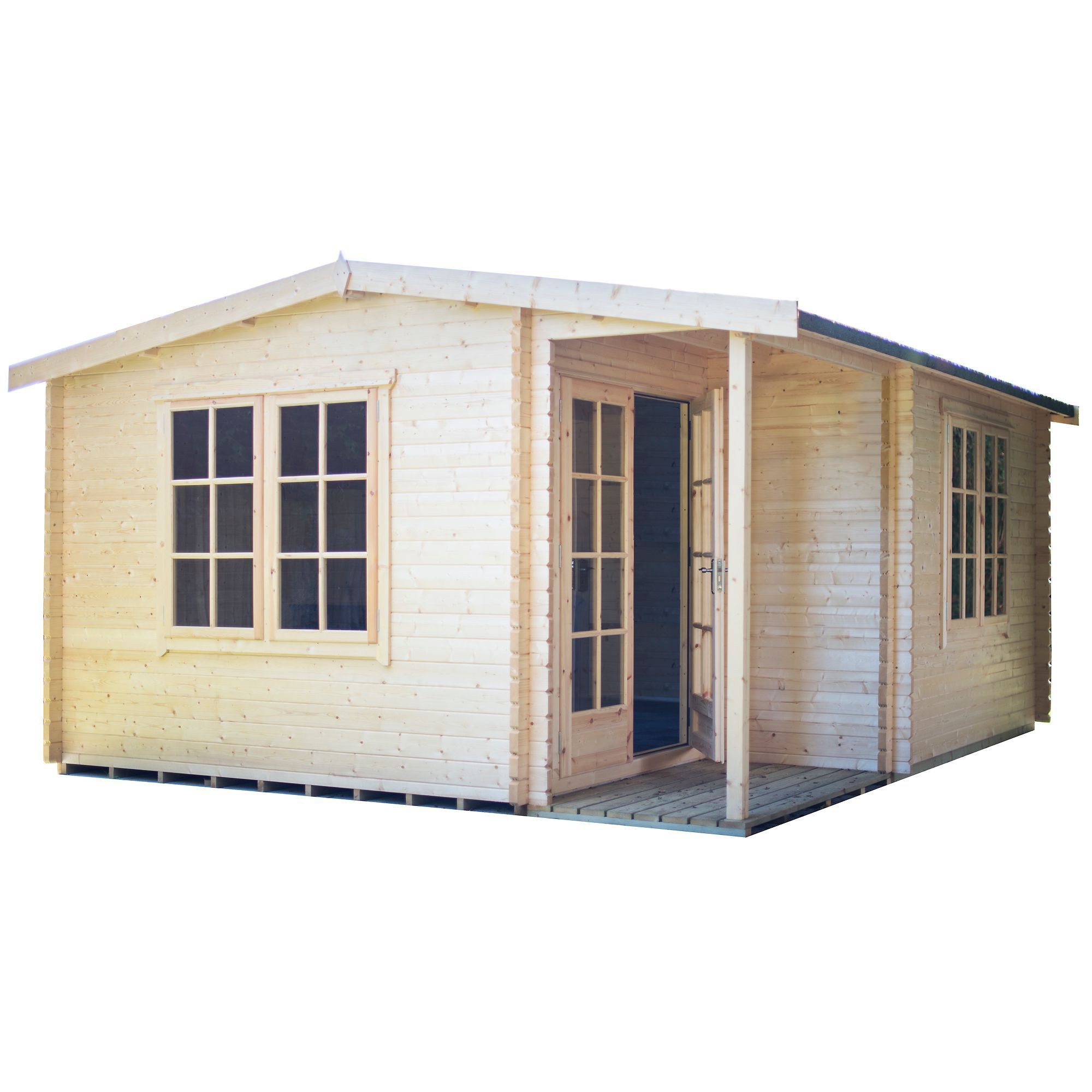 Shire Twyford 14x17 ft Apex Tongue & groove Wooden Cabin - Assembly ...