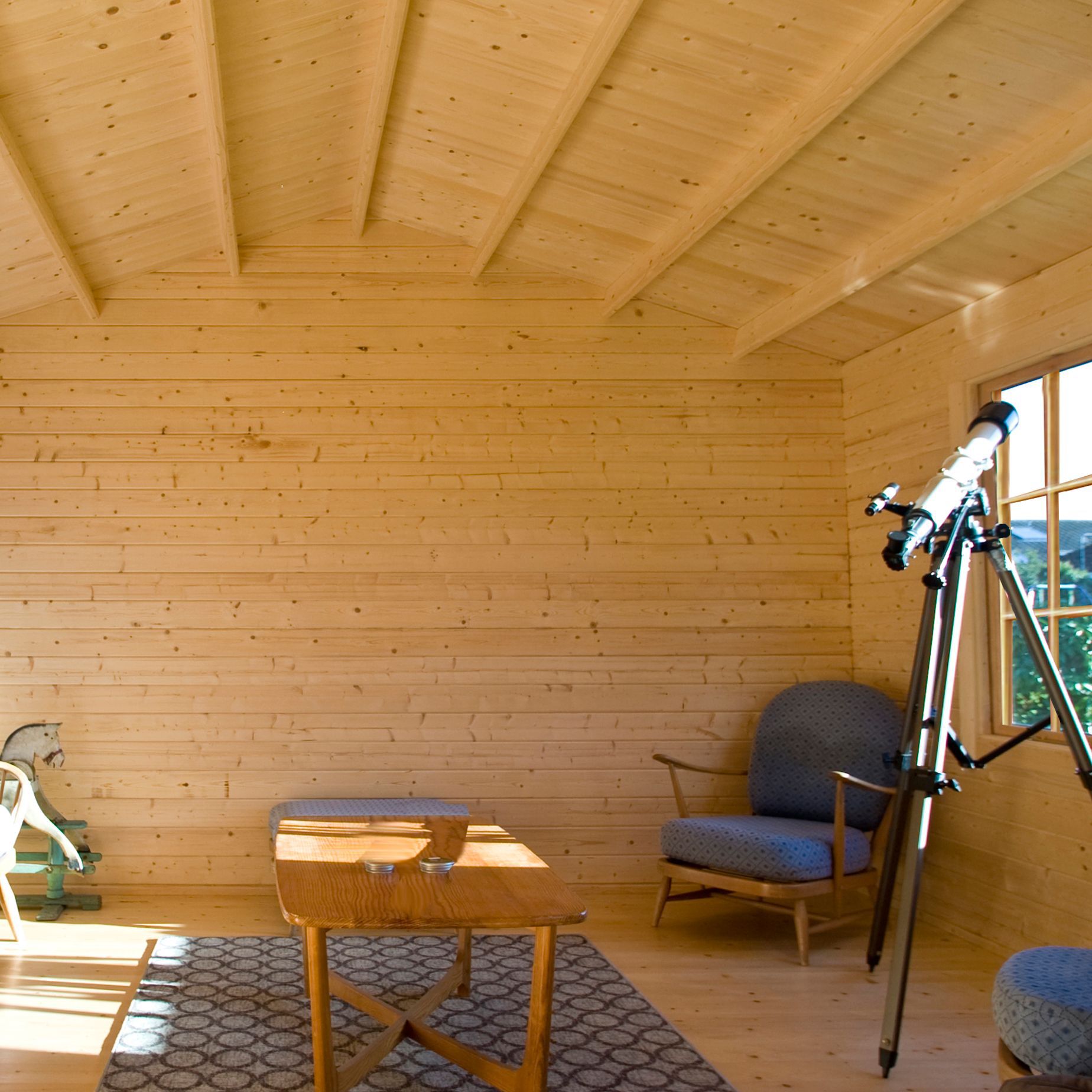 Shire Twyford 14x17 ft Toughened glass & 2 windows Apex Wooden Cabin ...