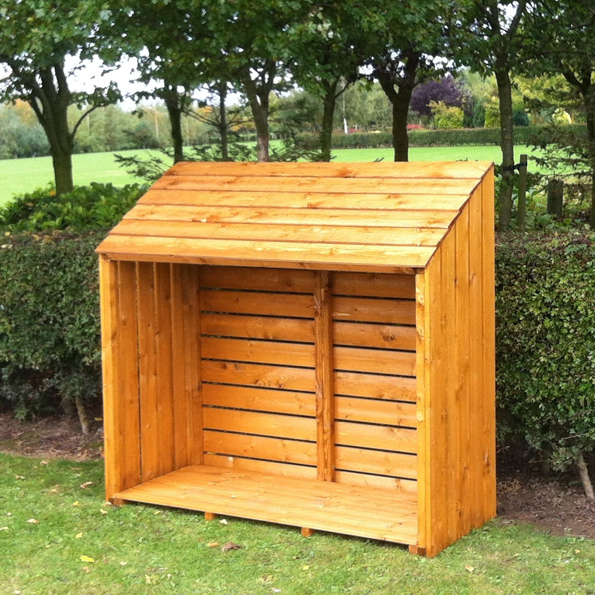 Shire Wooden 5x2 ft Pent Log store