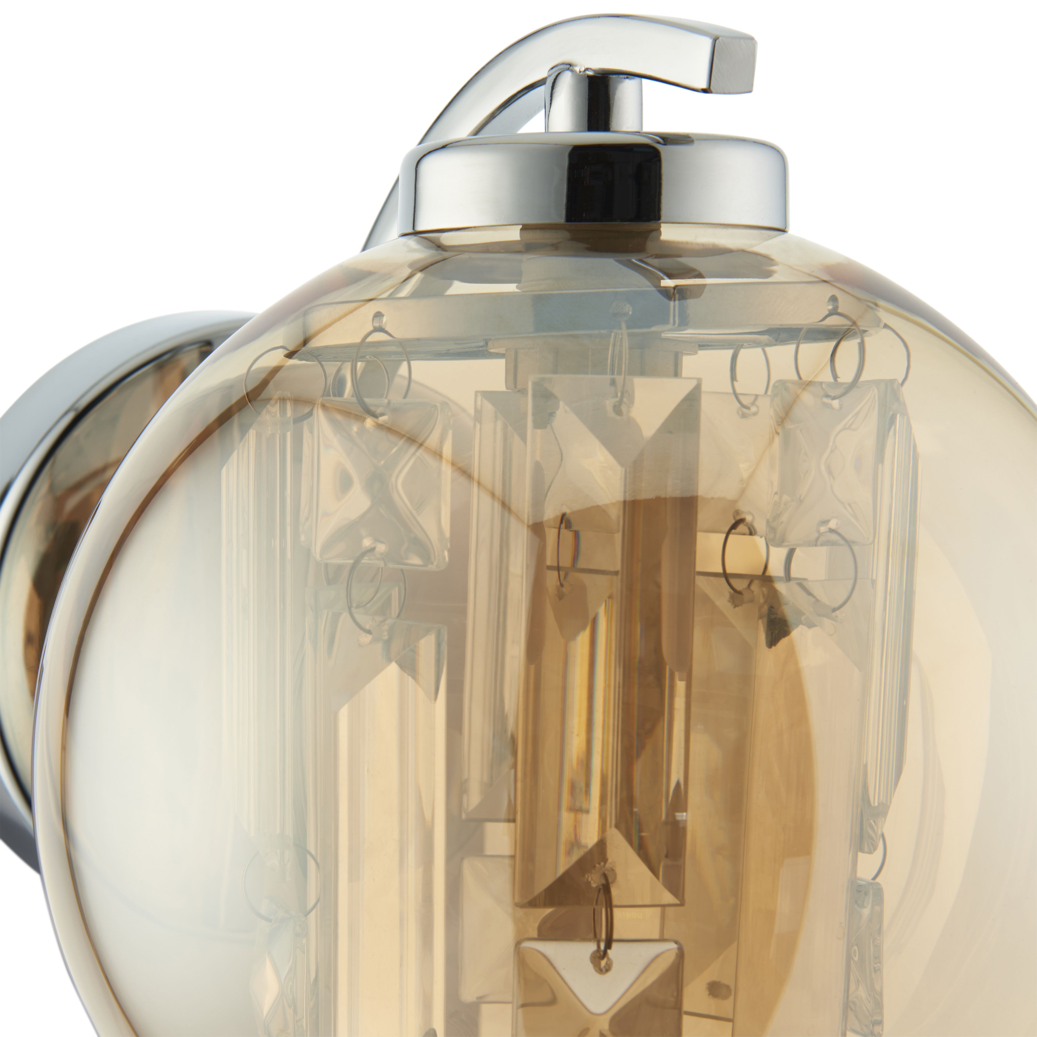 Silas Contemporary Chrome effect Wall light