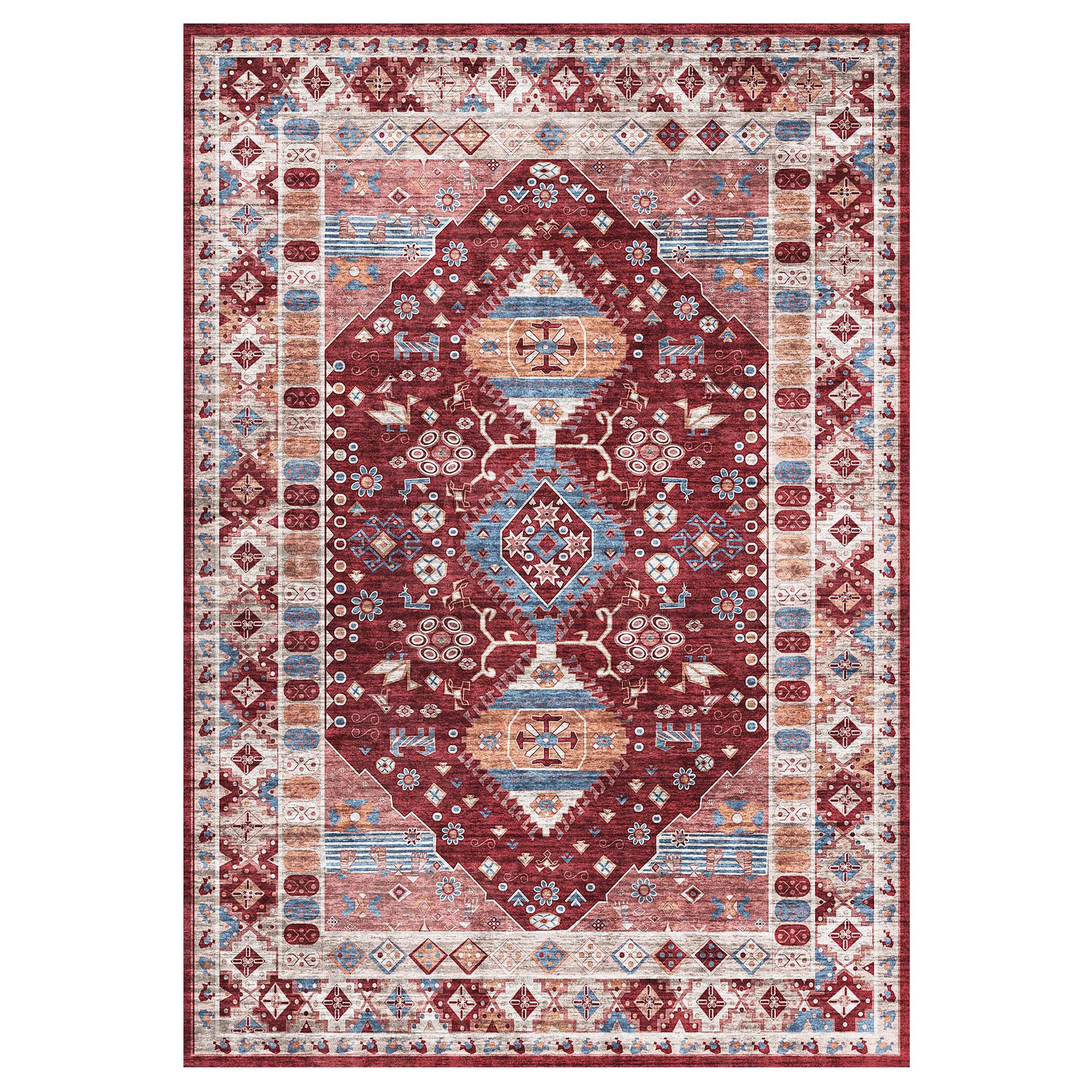 Silk Road Red Madar Medium Rug 160cmx120cm | DIY at B&Q