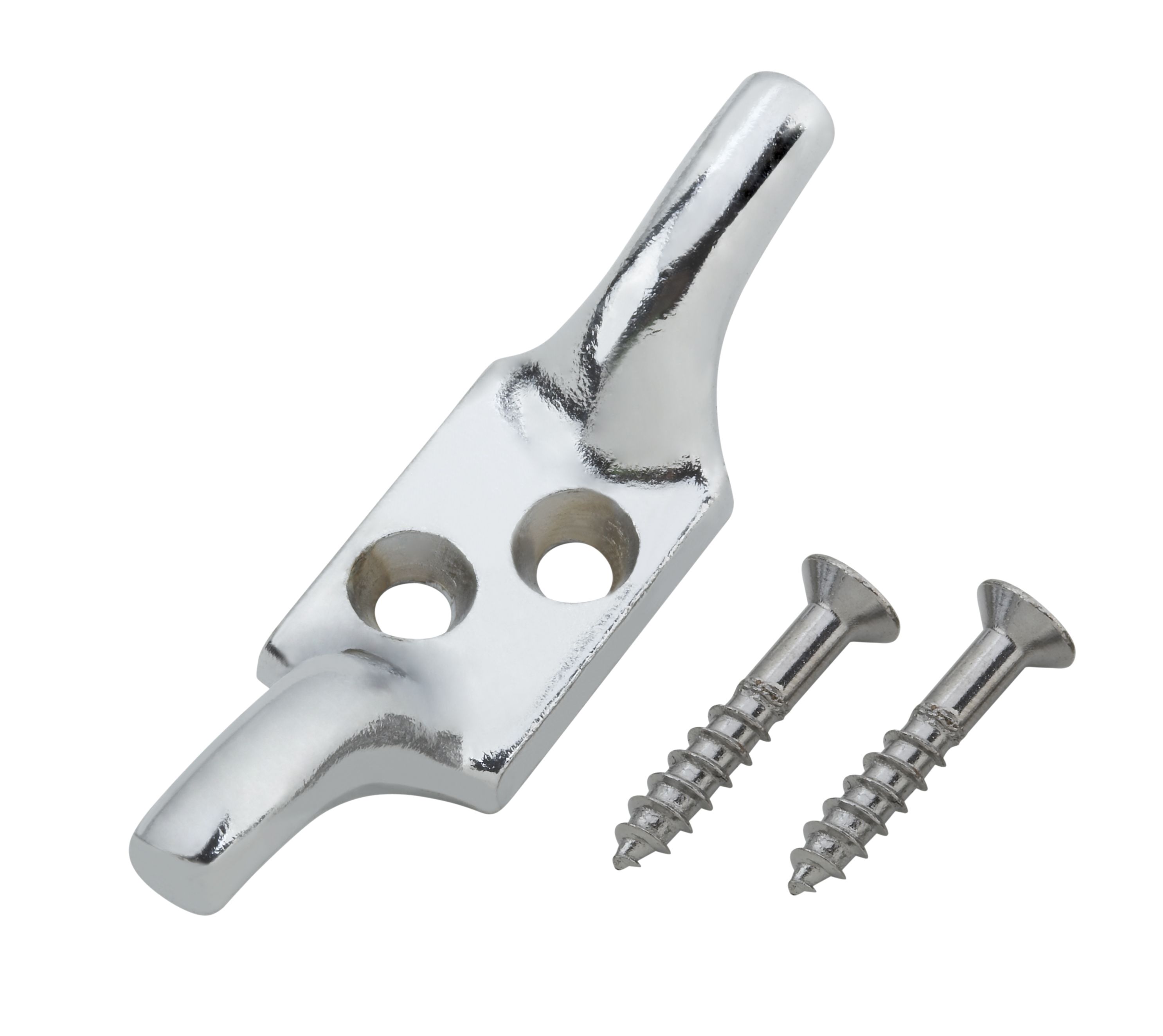 Silver Chrome-plated Zinc Cleat hook (L)75mm