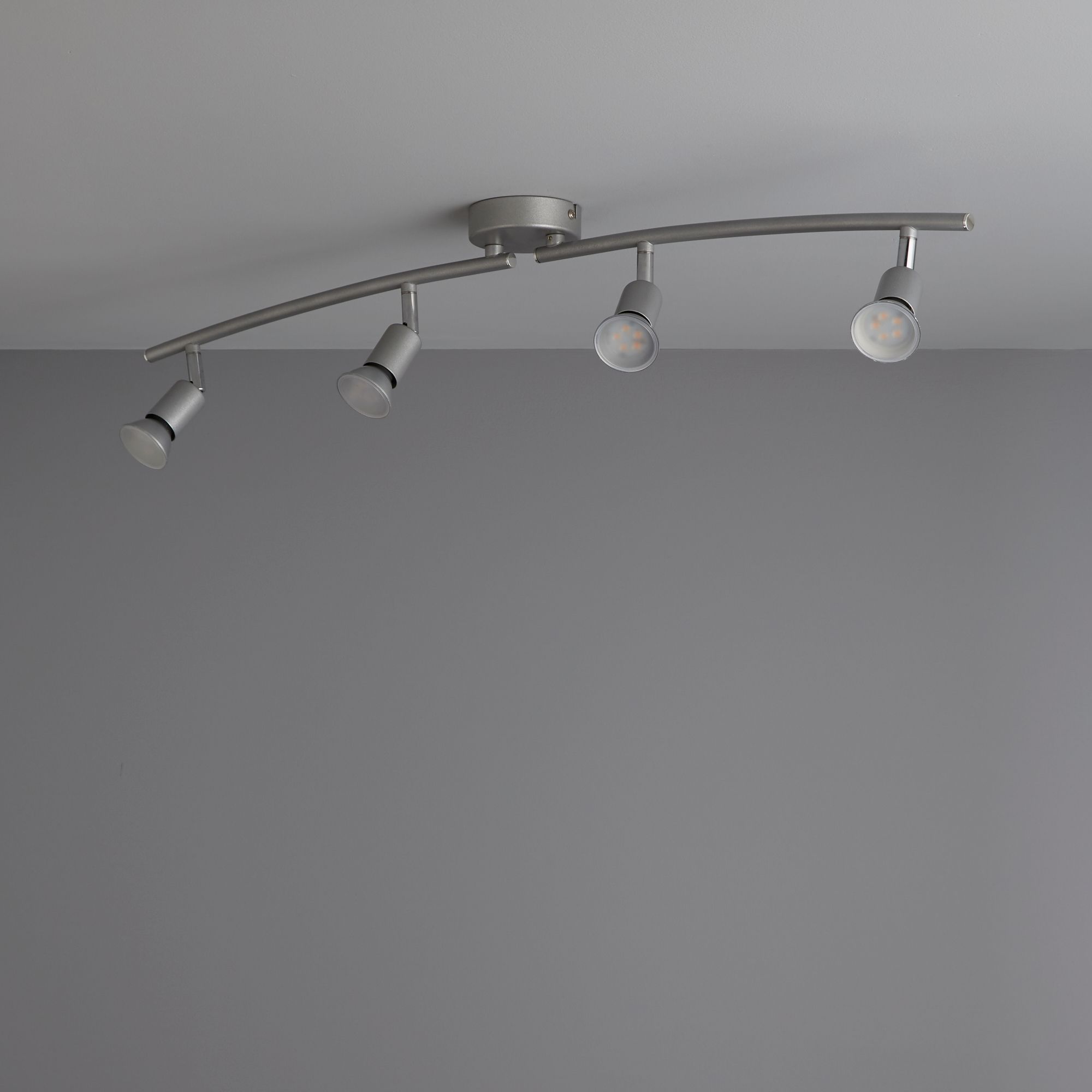 Silver effect 4 Light Spotlight
