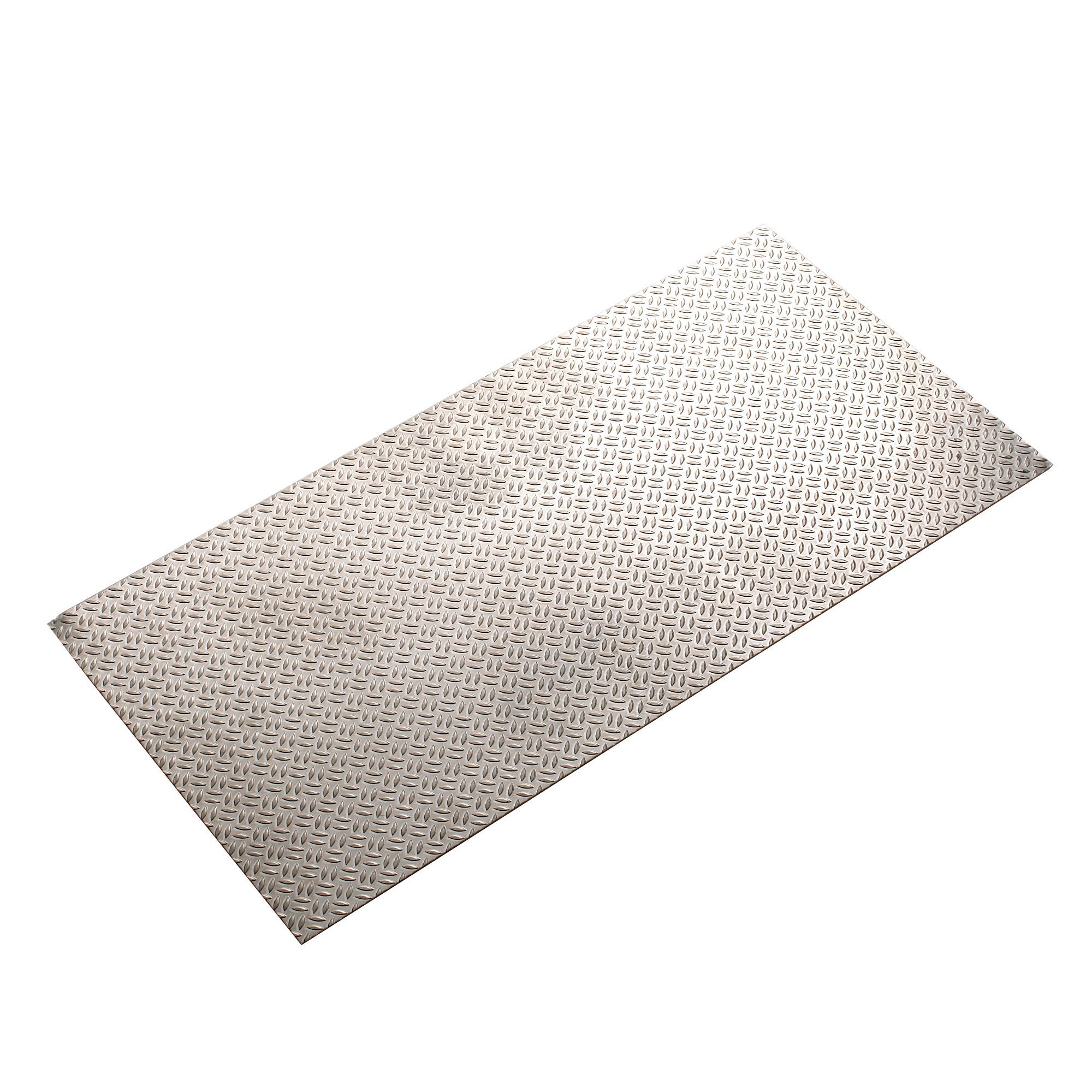 Silver effect Aluminium Embossed Sheet, (H)500mm (W)250mm (T)1.7mm 320g