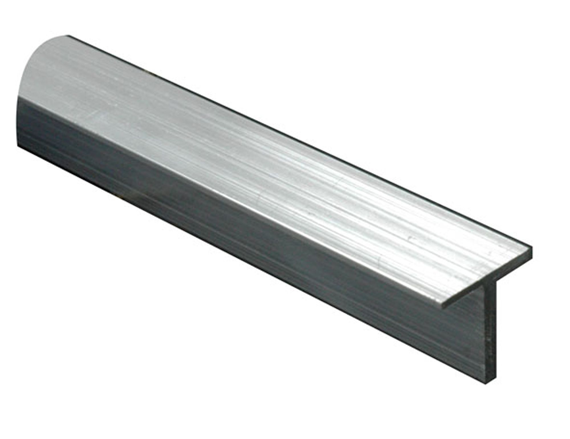 Silver effect Aluminium Equal T-shaped Angle profile, (L)1m (W)15mm (D ...