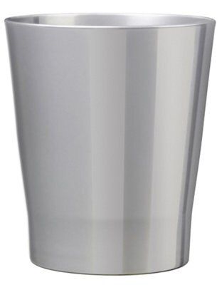 Silver effect Ceramic Plant pot (Dia)22cm
