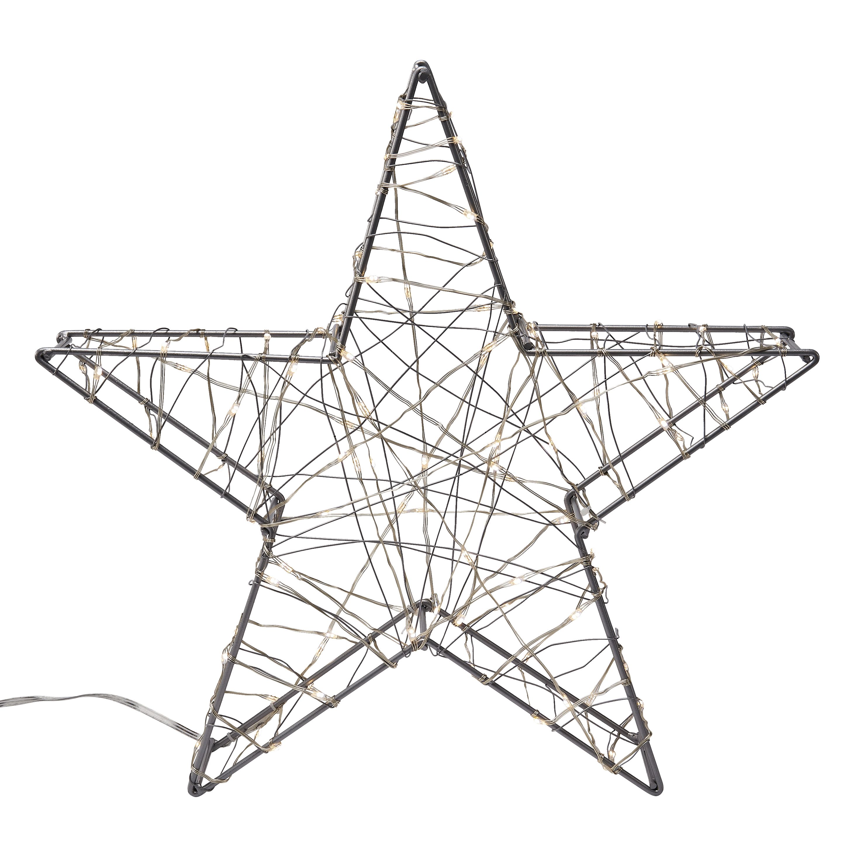 Silver effect Star LED Electrical christmas decoration | DIY at B&Q