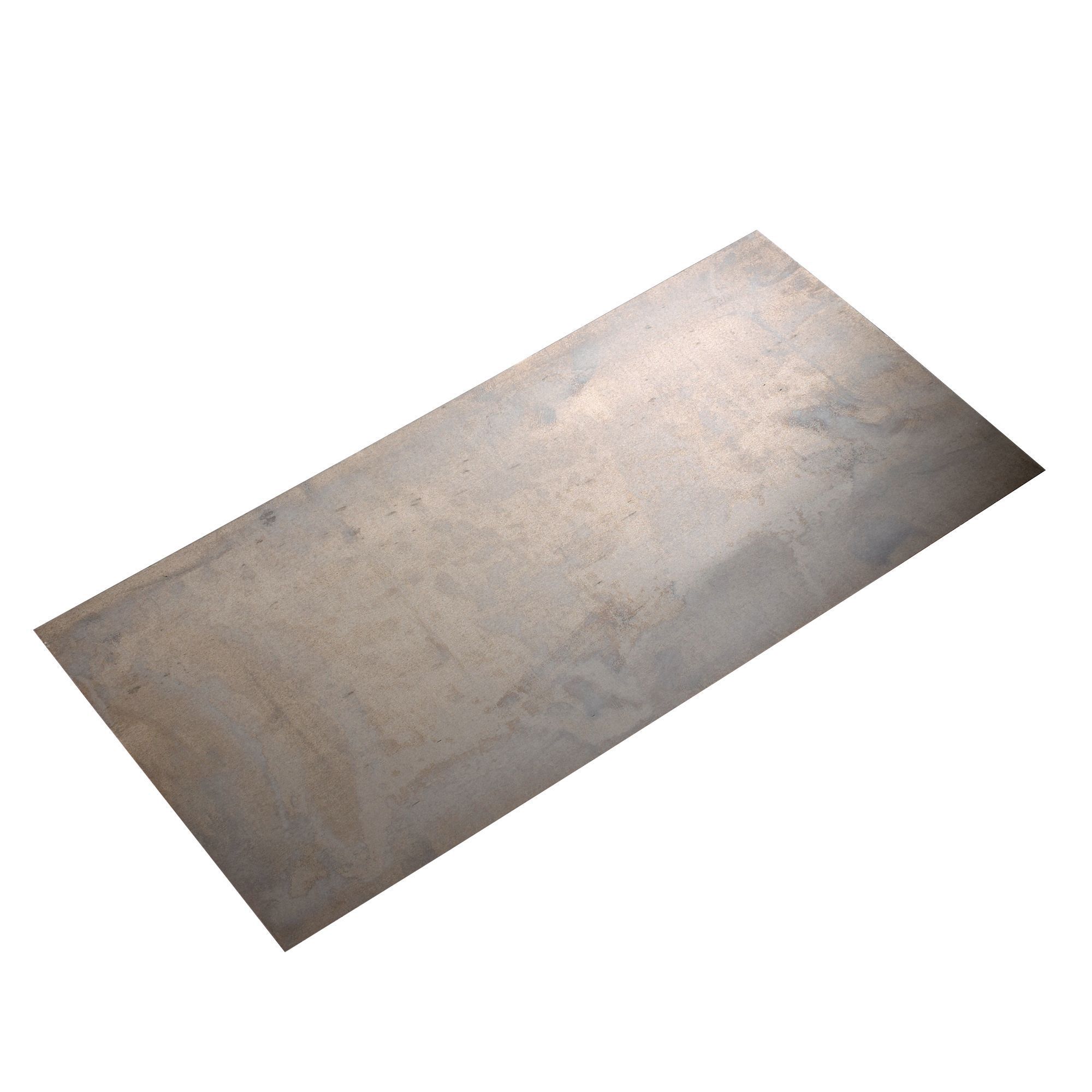 Silver effect Steel Smooth Sheet, (H)500mm (W)250mm (T)0.6mm 510g | DIY ...
