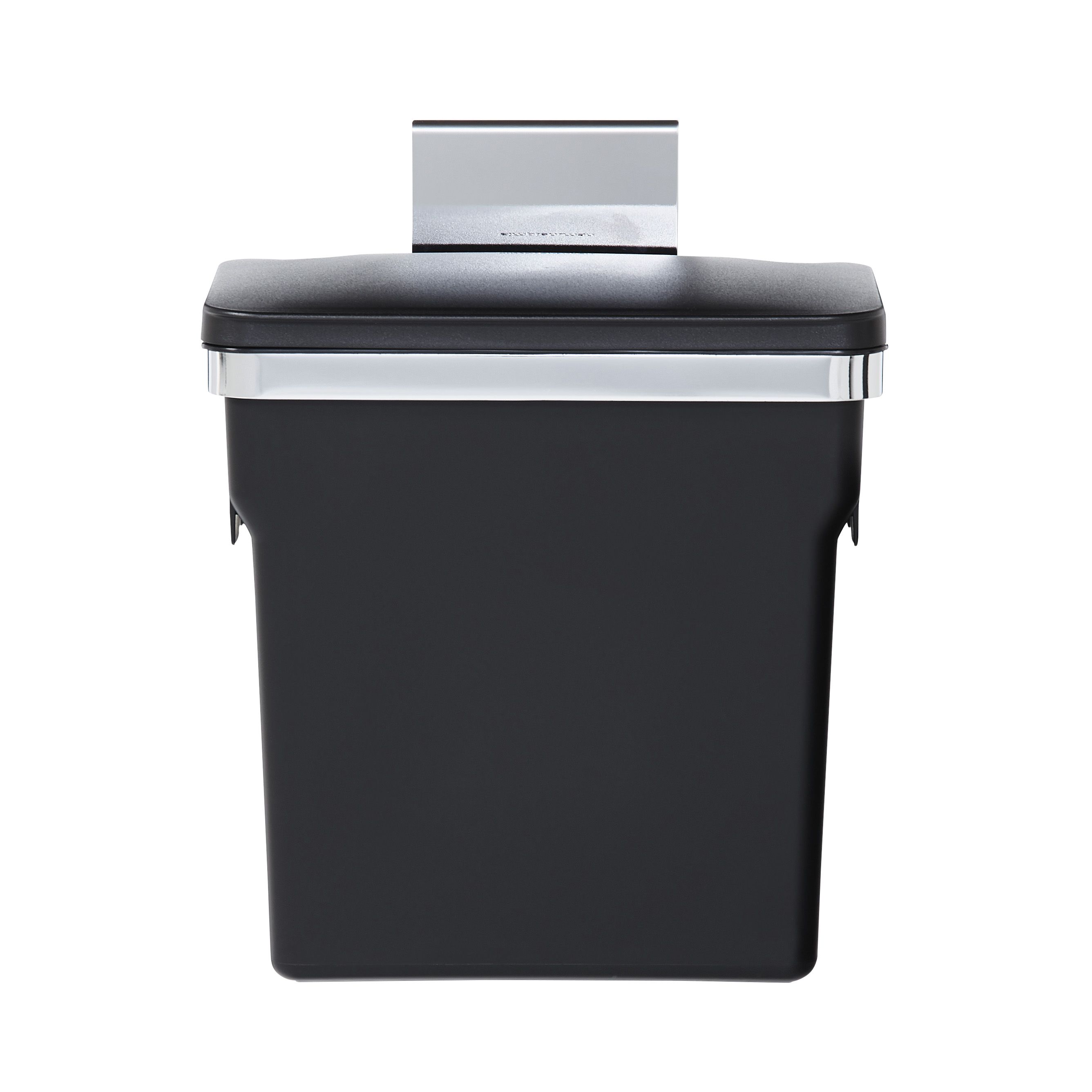 Simplehuman Black Rectangular Integrated Kitchen Bin, 10L | DIY at B&Q