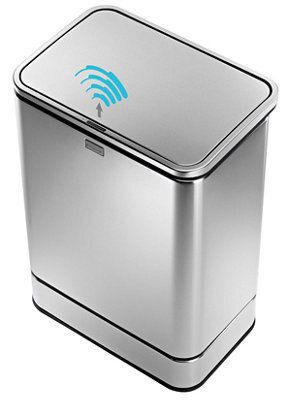 Simplehuman Stainless steel Rectangular Kitchen Bin | DIY at B&Q