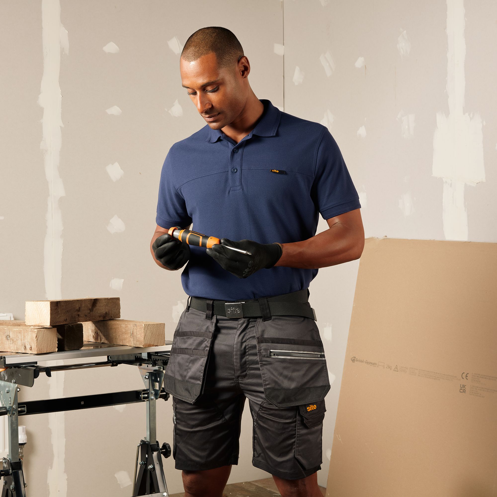 Site Barnat Navy Men's Polo shirt Medium