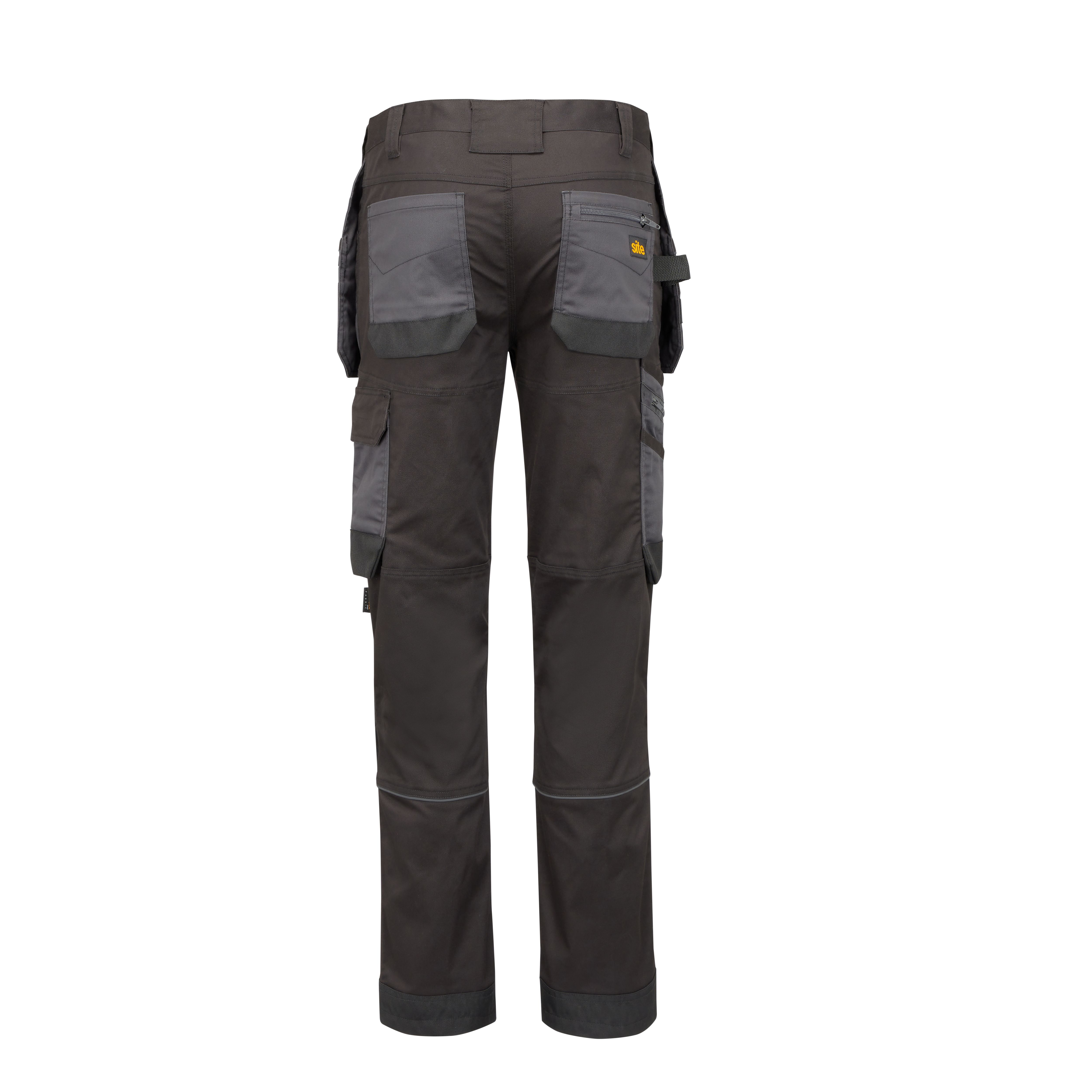Site Bolden Grey & black Men's Holster pocket trousers, W34" L32" at B&Q