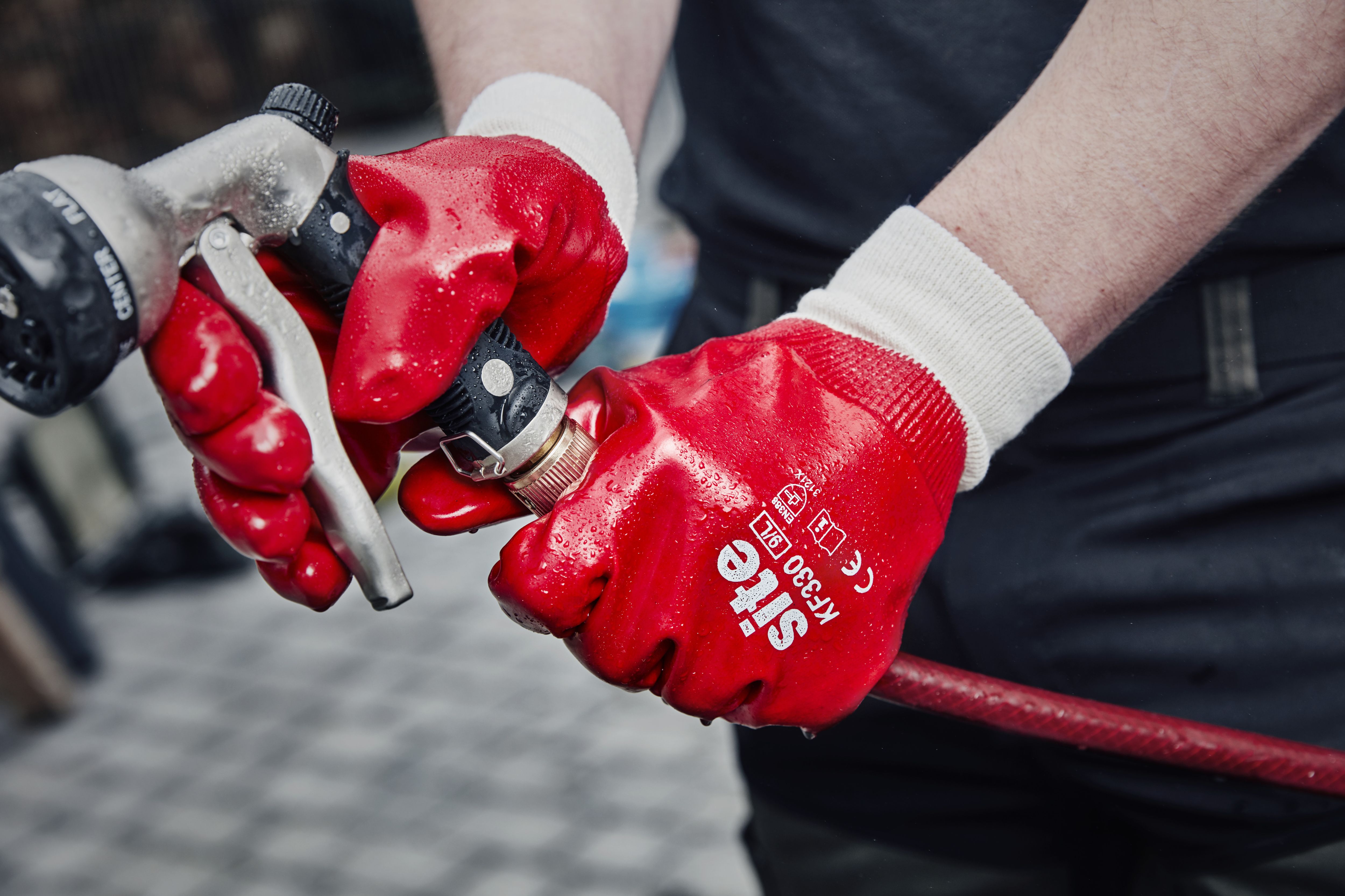 SITE COTTON RED SPECIALIST GENERAL HANDLING GLOVES LARGE