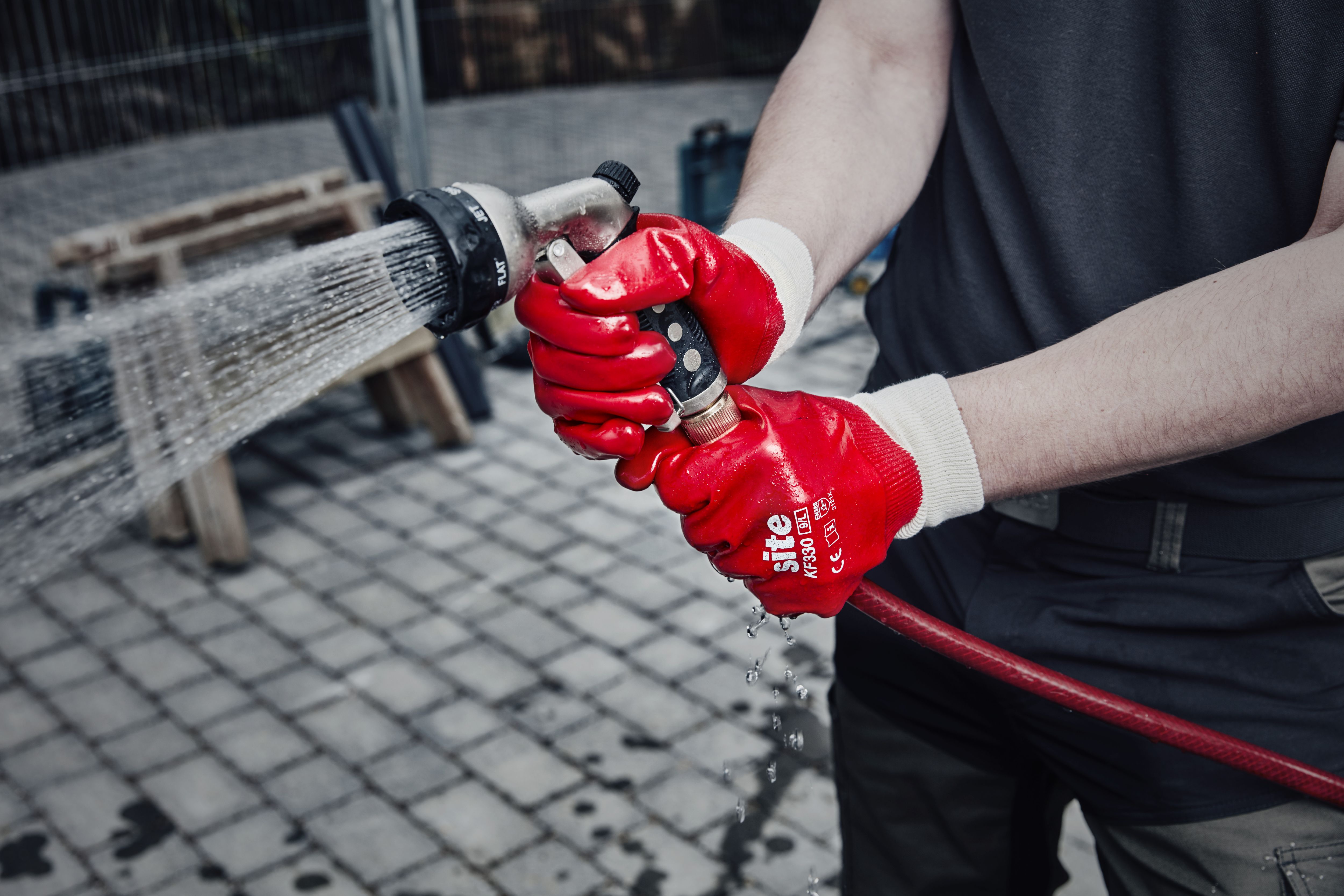SITE COTTON RED SPECIALIST GENERAL HANDLING GLOVES LARGE