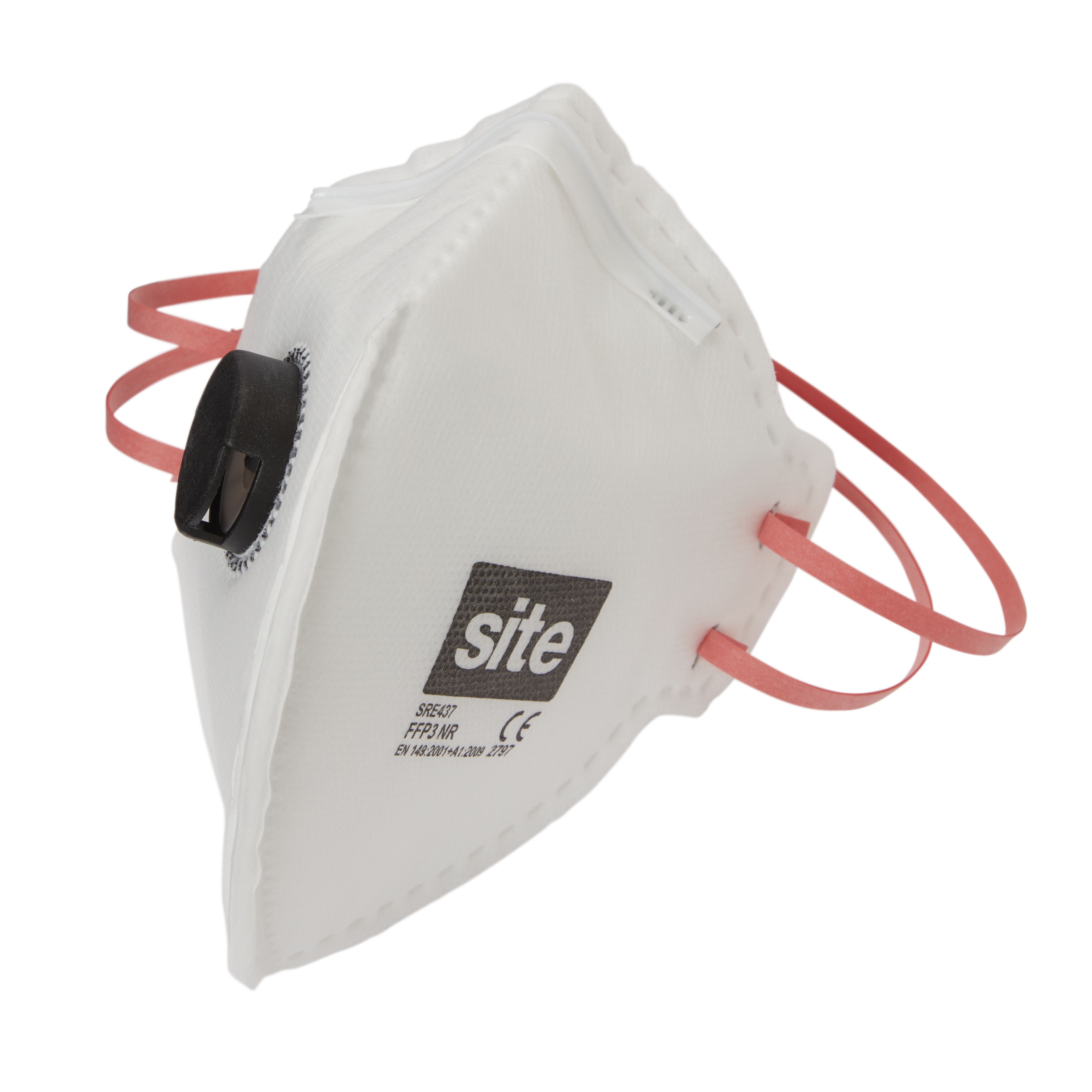 Site P3 Valved Disposable dust mask SRE437, Pack of 2 | DIY at B&Q