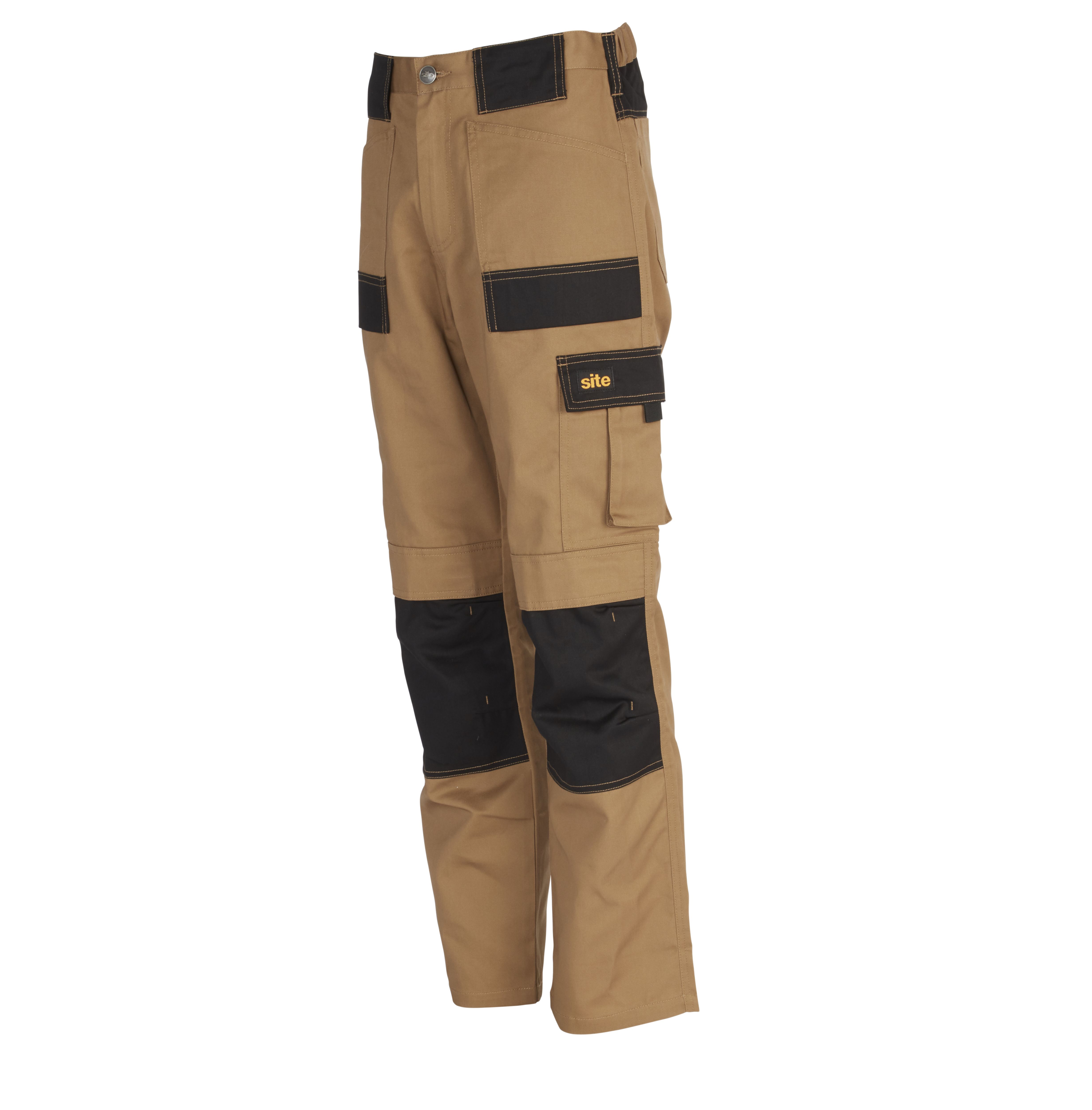 Site Pointer Black & stone Men's Multi-pocket trousers, W32" L32" (M)