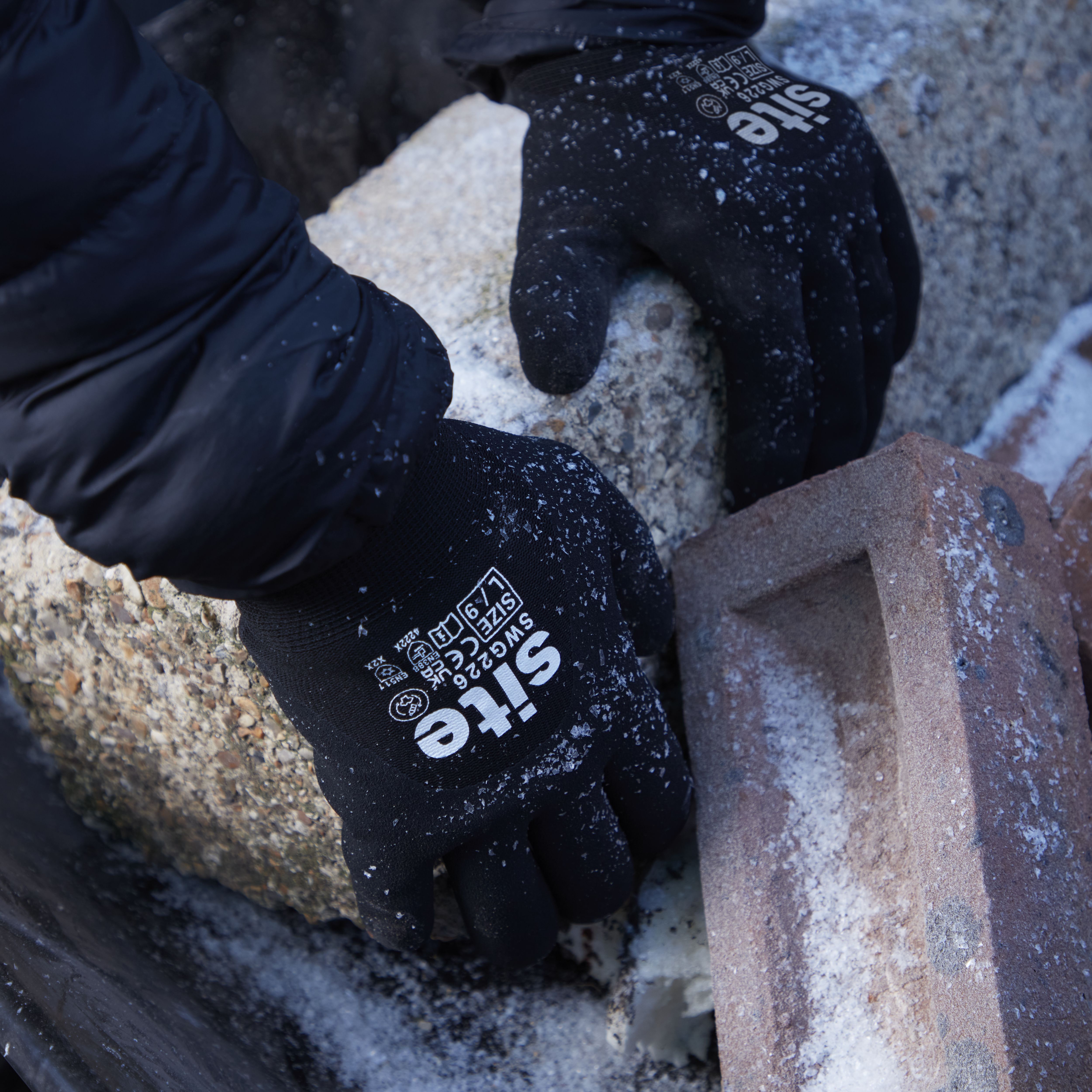Site Safety gloves Black, Large