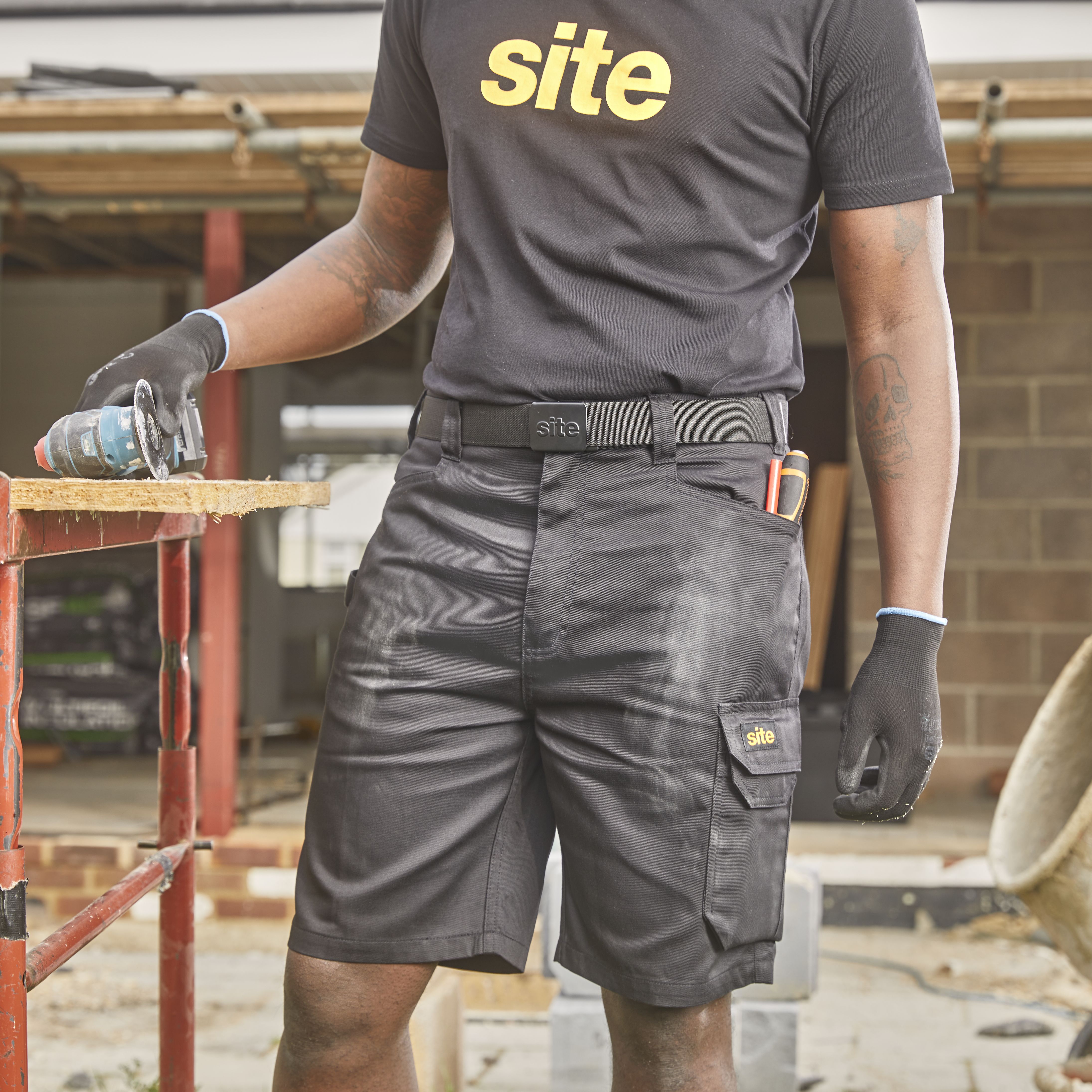 Site Sember Black Men's Shorts W34"