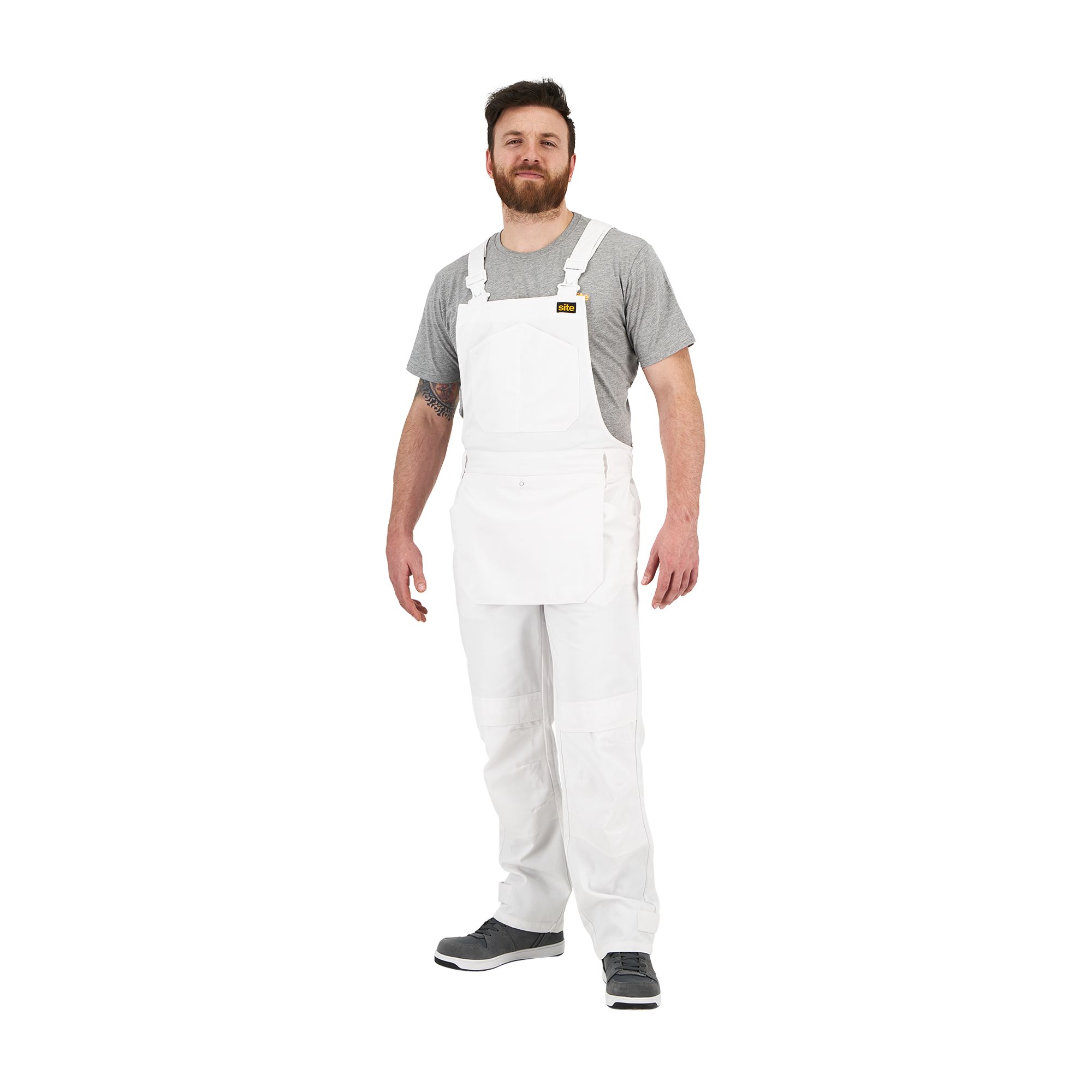 Site Stoian White Bib & brace, Small