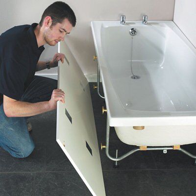 SKIP16 EASY TO FIT FRONT BATH PANEL WHIT | DIY at B&Q