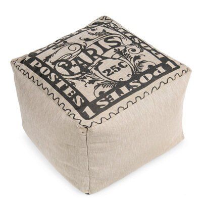 SKIP17 PARIS BEAN CUBE GRY/CRM 40X40X30C | DIY at B&Q