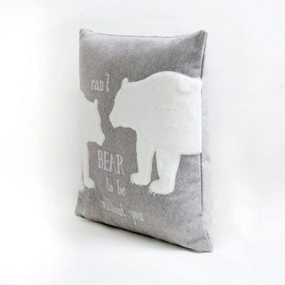 SKIP18C POLAR BEAR WORDING CUSHION 45X45