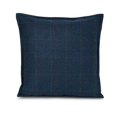 SKIP18C WOOLEN CHECK CUSHION 45X45 BLUE | £5 at B&Q