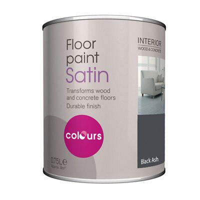 SKIP19B COLOURS FLOOR PAINT BLACK ASH 75 | DIY at B&Q
