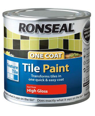 SKIP19B RON TILE PAINT 1 COAT H GLS RED | DIY at B&Q