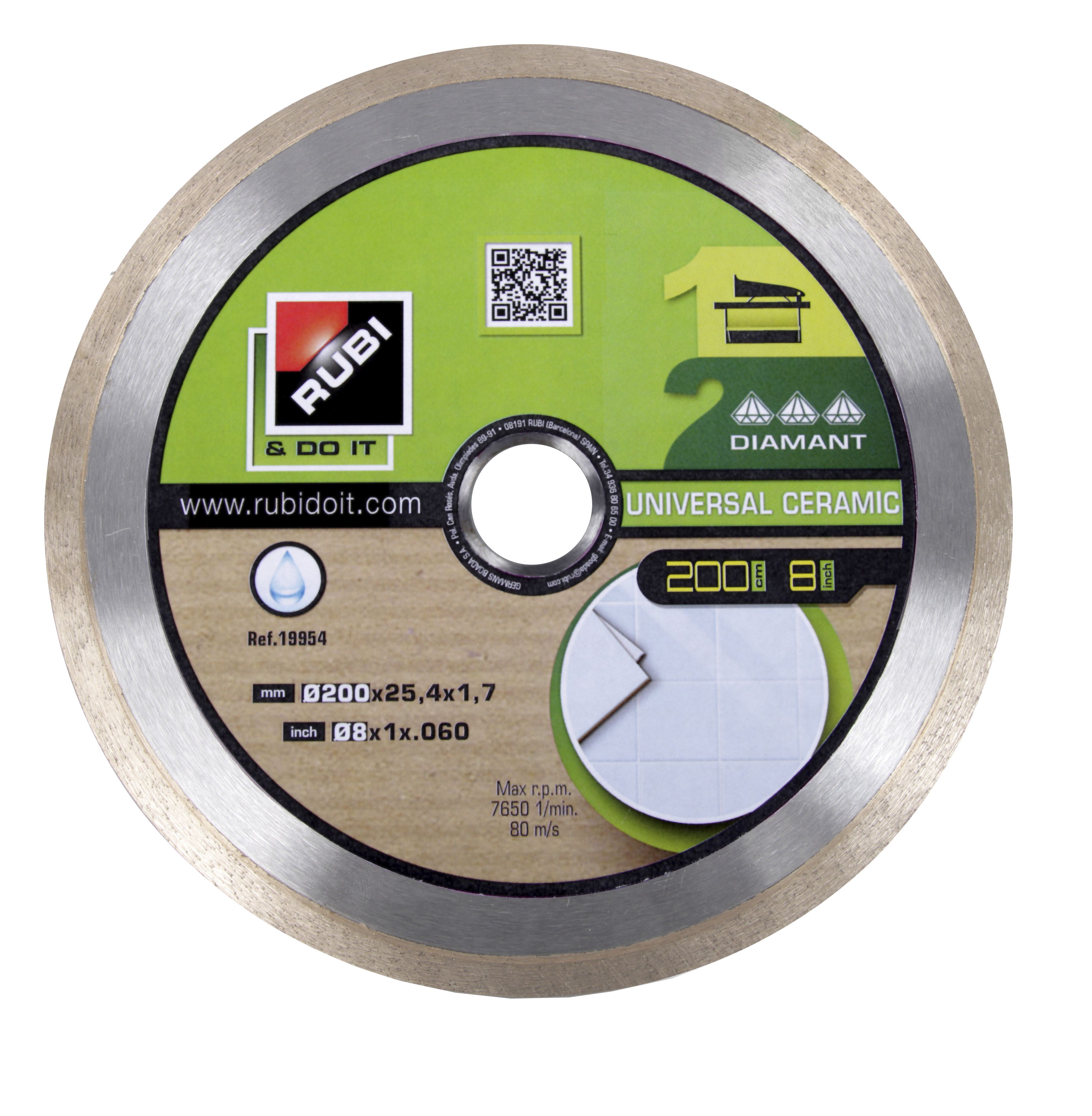 SKIP19C RUBI UNIVERSAL WET CUT BLADE 200 | DIY at B&Q