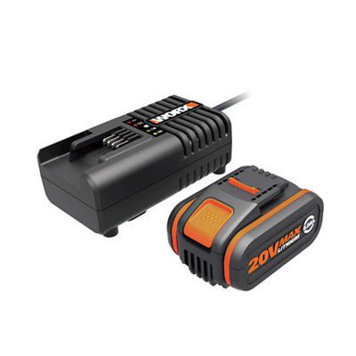 SKIP20PP WORX 20V4.0AH LI BATTERY & CHA | DIY at B&Q