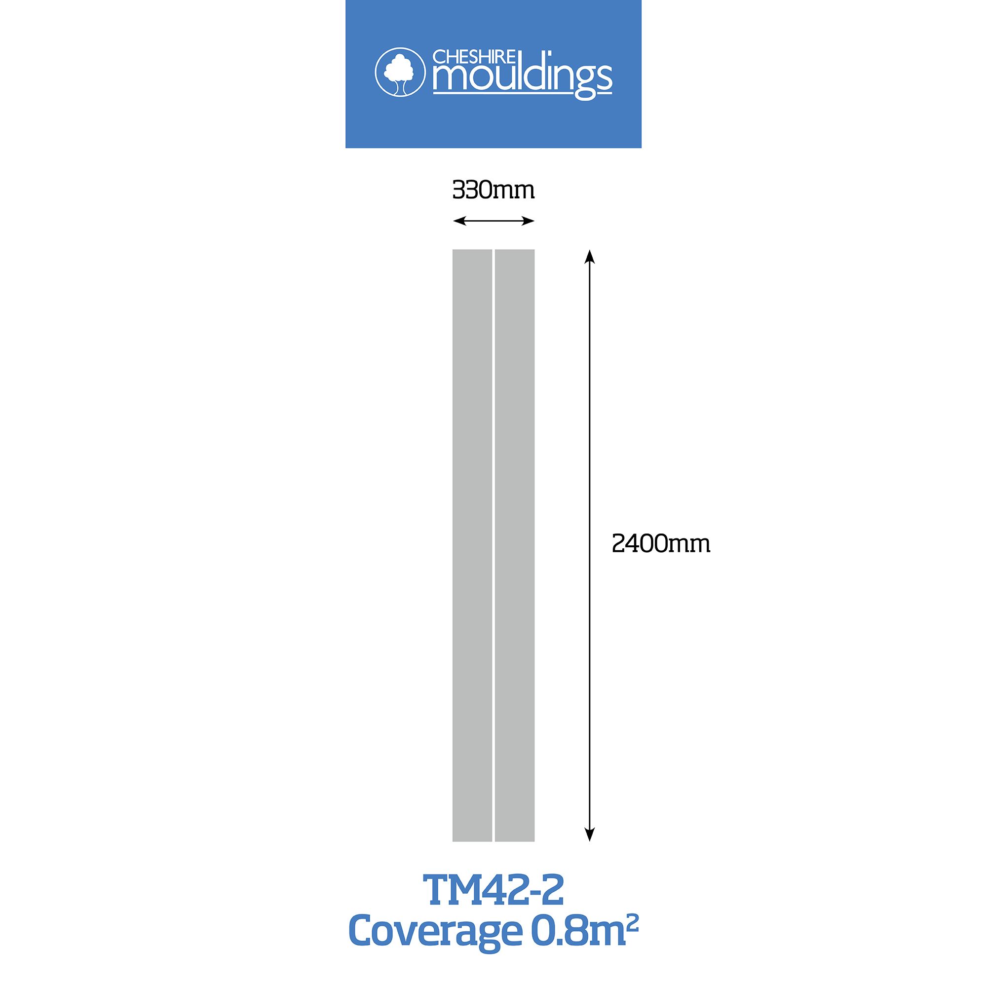 Slatt Cladding Pre-cut panel (L)2400mm (W)170mm (T)18mm
