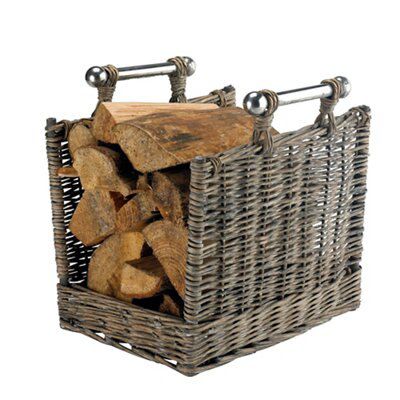 Slemcka Contemporary Log basket (H) 380mm (D)280mm | DIY at B&Q