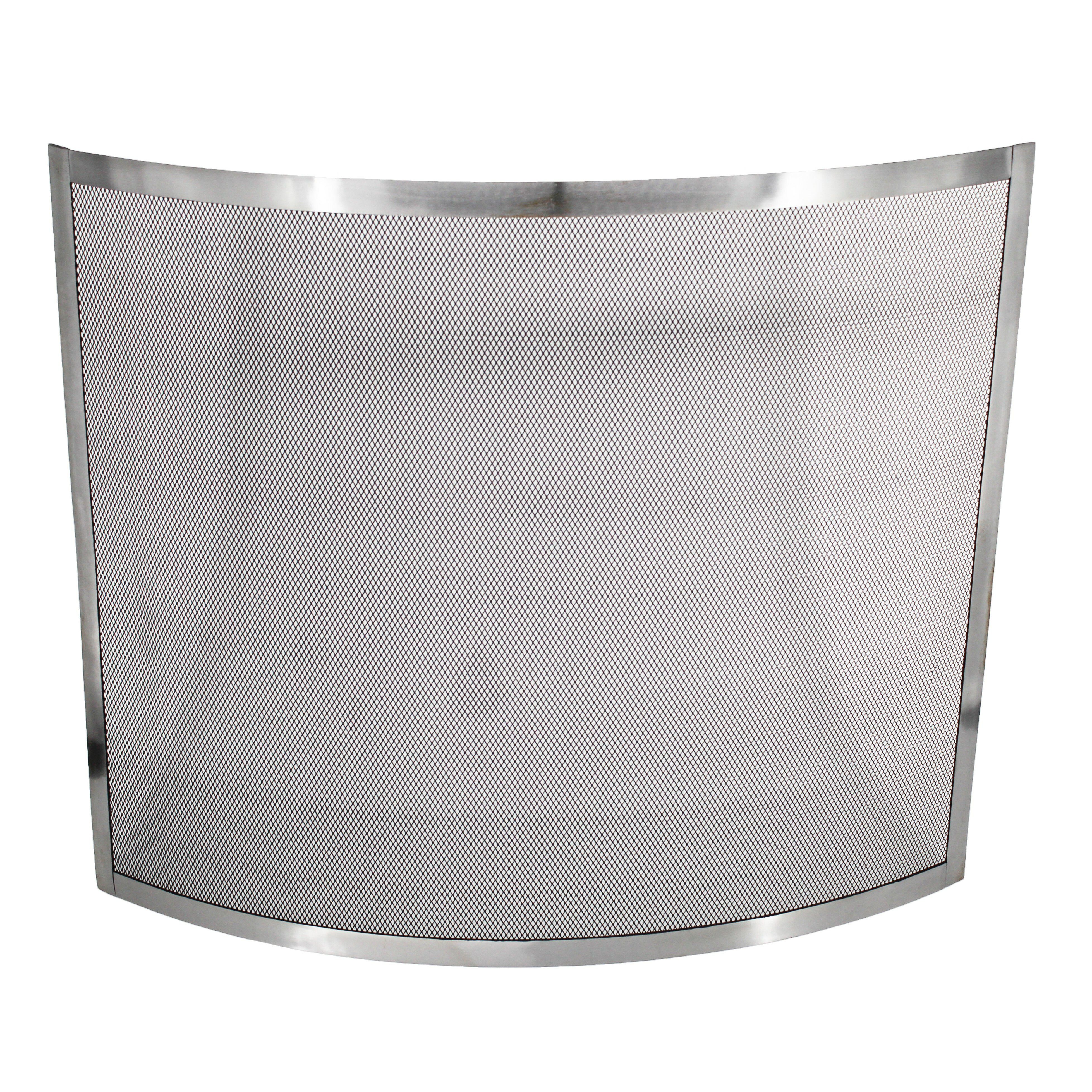 Slemcka Contemporary Pewter effect Metal Fire screen (W)0.61m