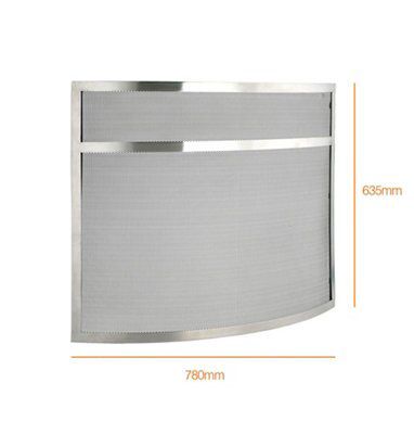 Slemcka Contemporary Stainless steel effect Metal Fire screen (W)0.78m
