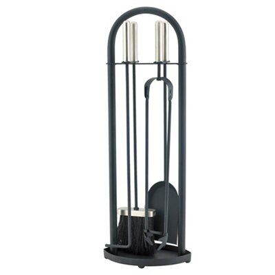 Slemcka Metal 5 piece Fireplace companion set | DIY at B&Q