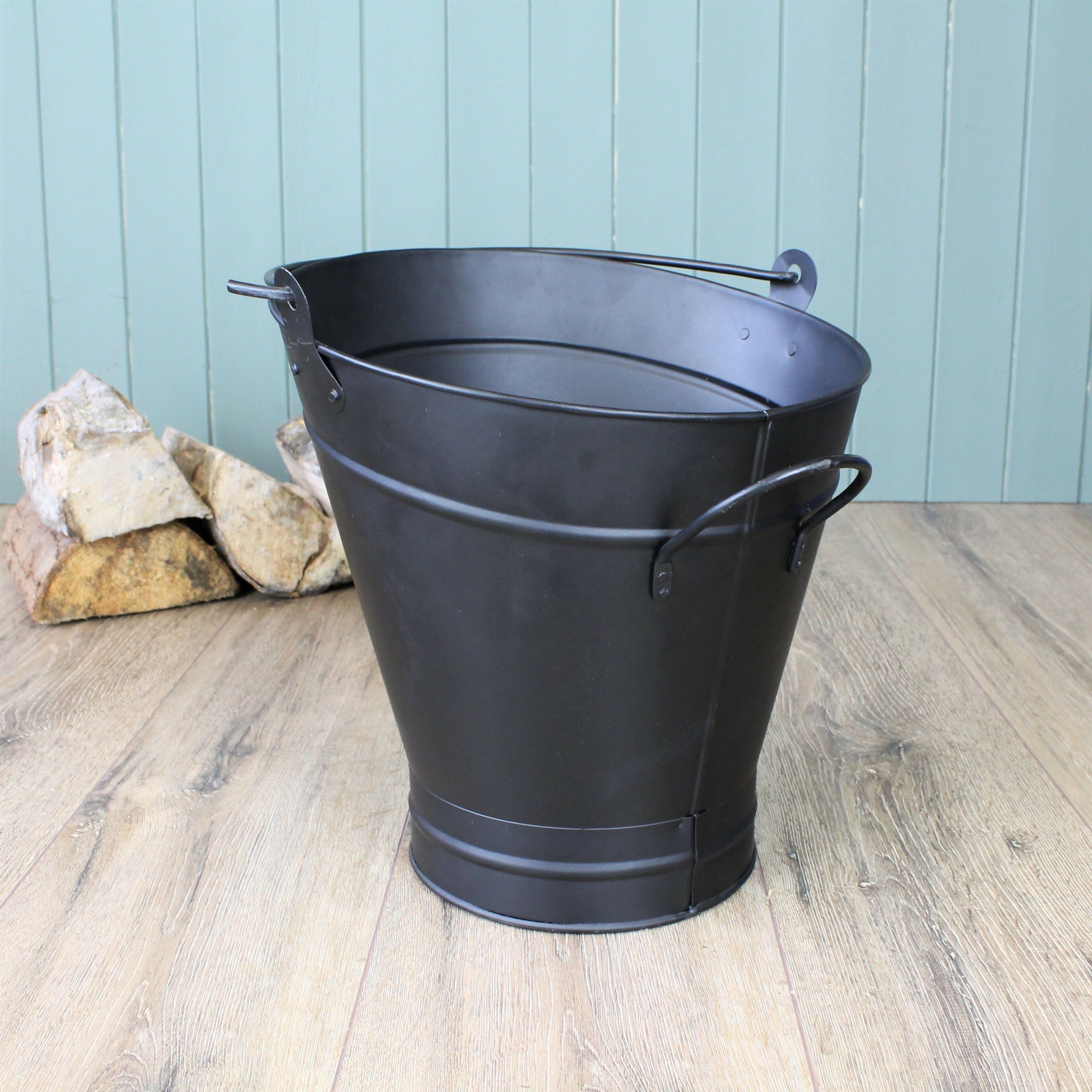 Slemcka Traditional Black Coal bucket (H)300mm (D)335mm