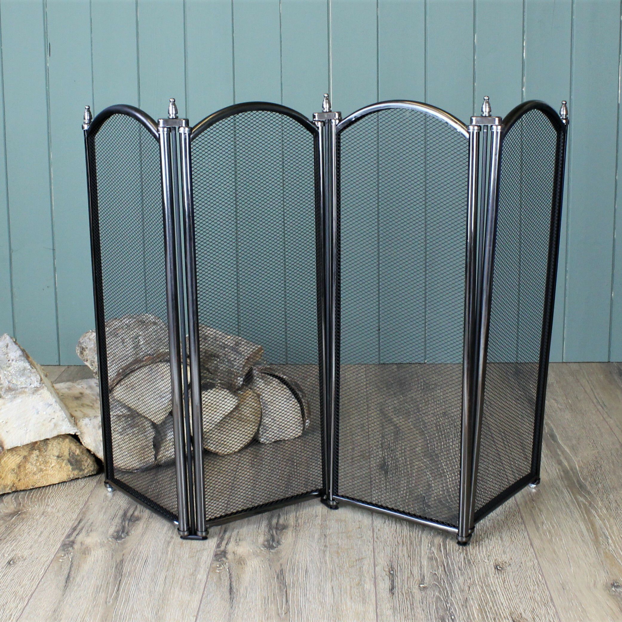 Slemcka Traditional Black Metal Fire screen (W)0.85m