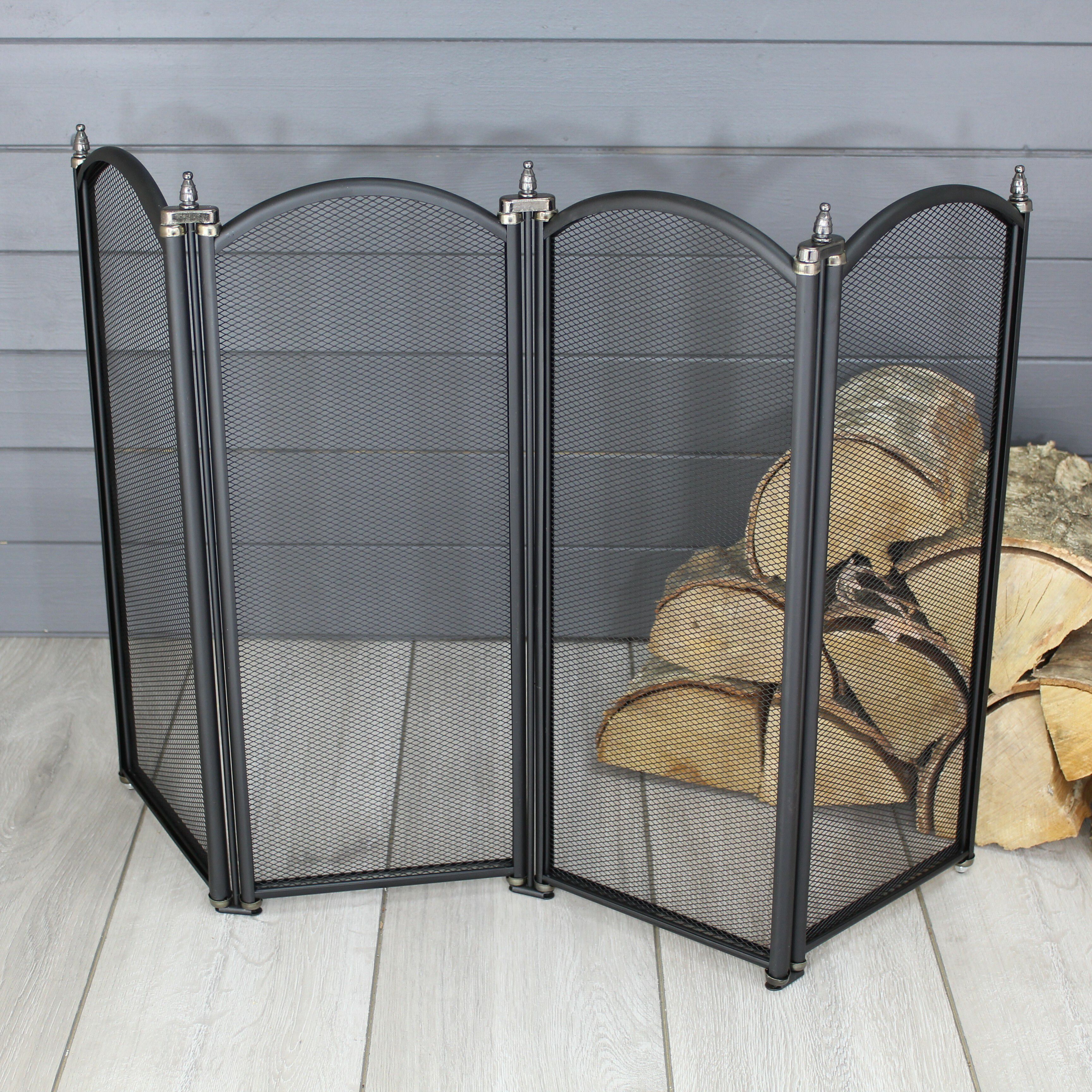 Slemcka Traditional Black Metal Fire screen (W)0.85m