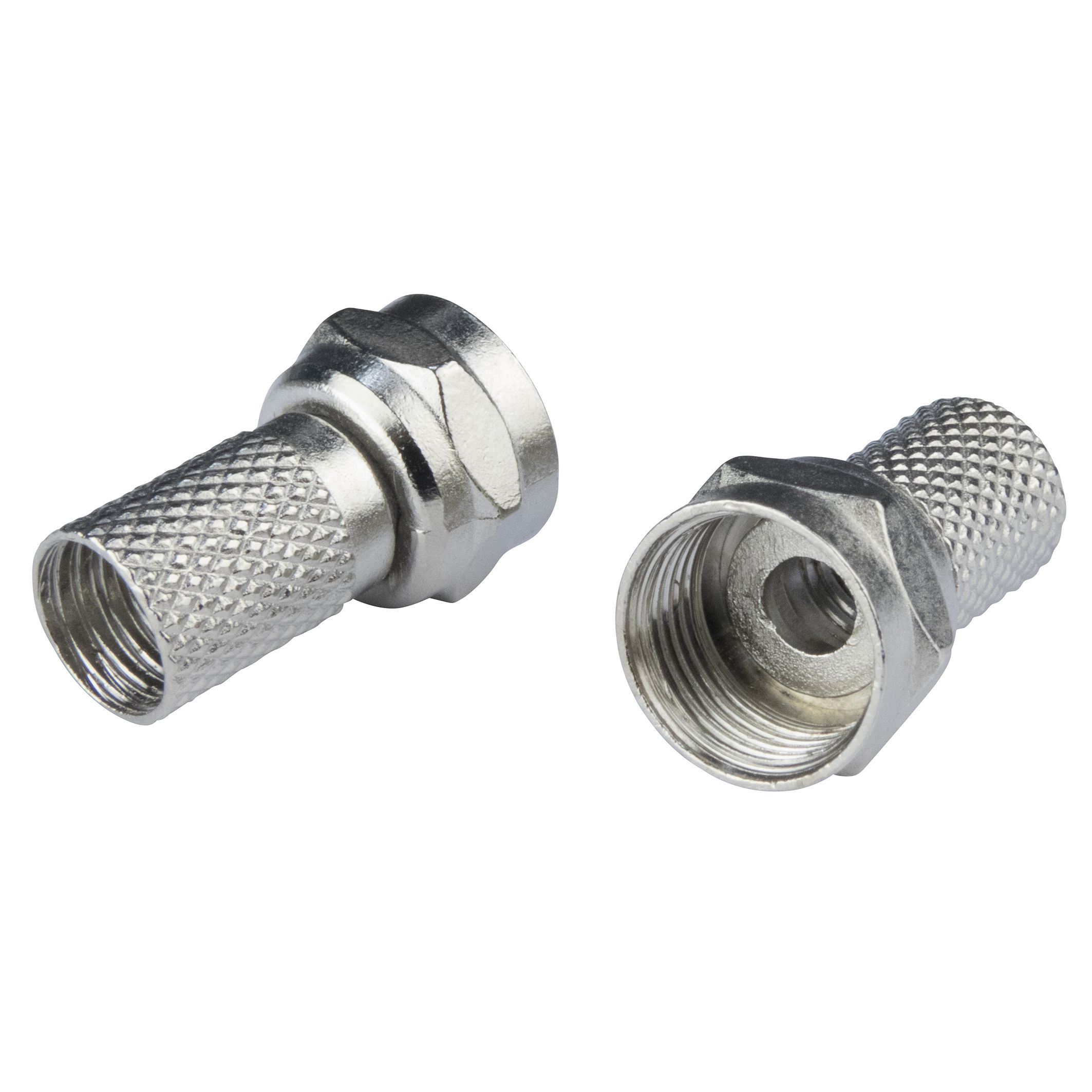 SLX Twist on F-type F connector, Pack of 2 | DIY at B&Q