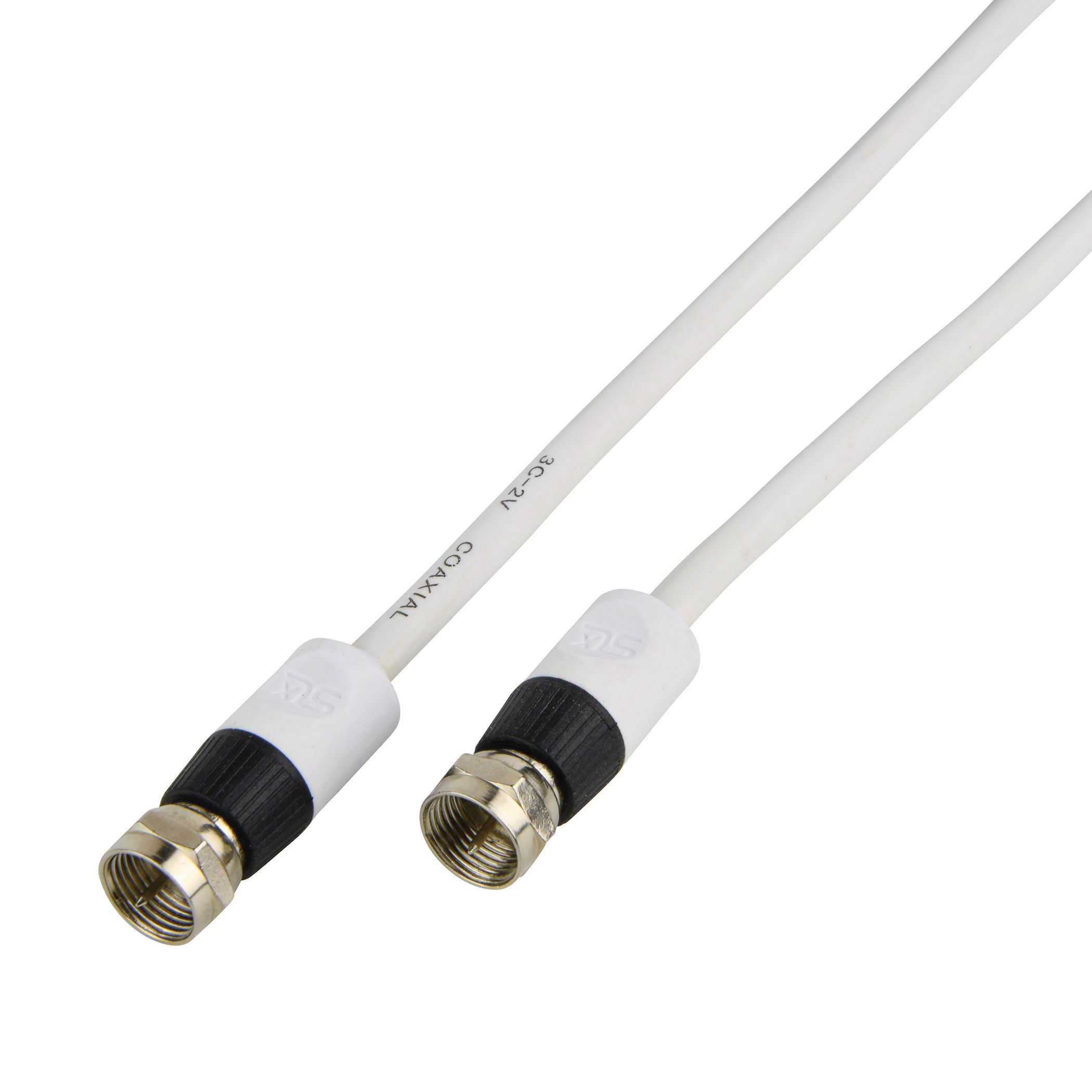 SLX White Gold-plated Satellite cable, 1.5m | DIY at B&Q