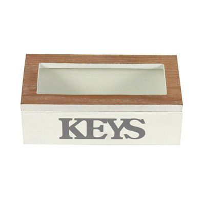 Small Cream Wood Key box