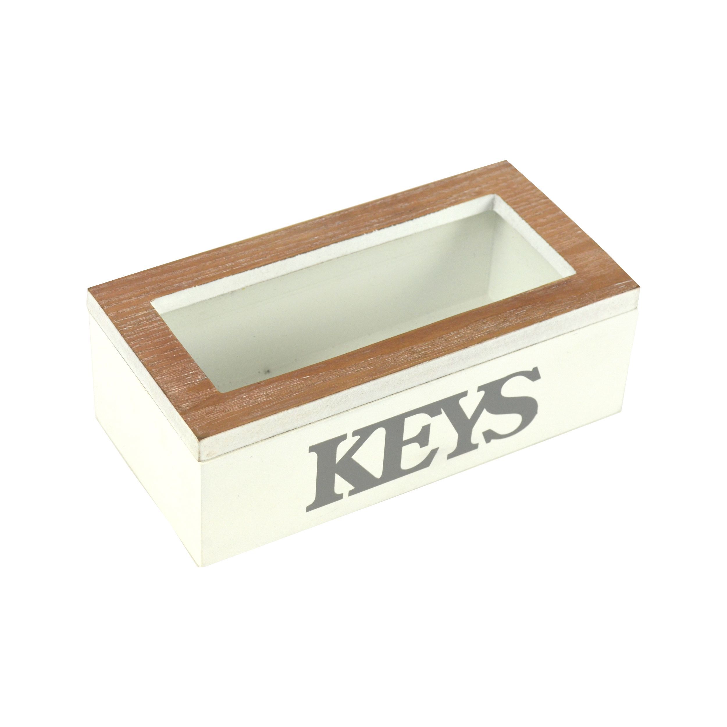 Small Wood Key box, Cream | DIY at B&Q