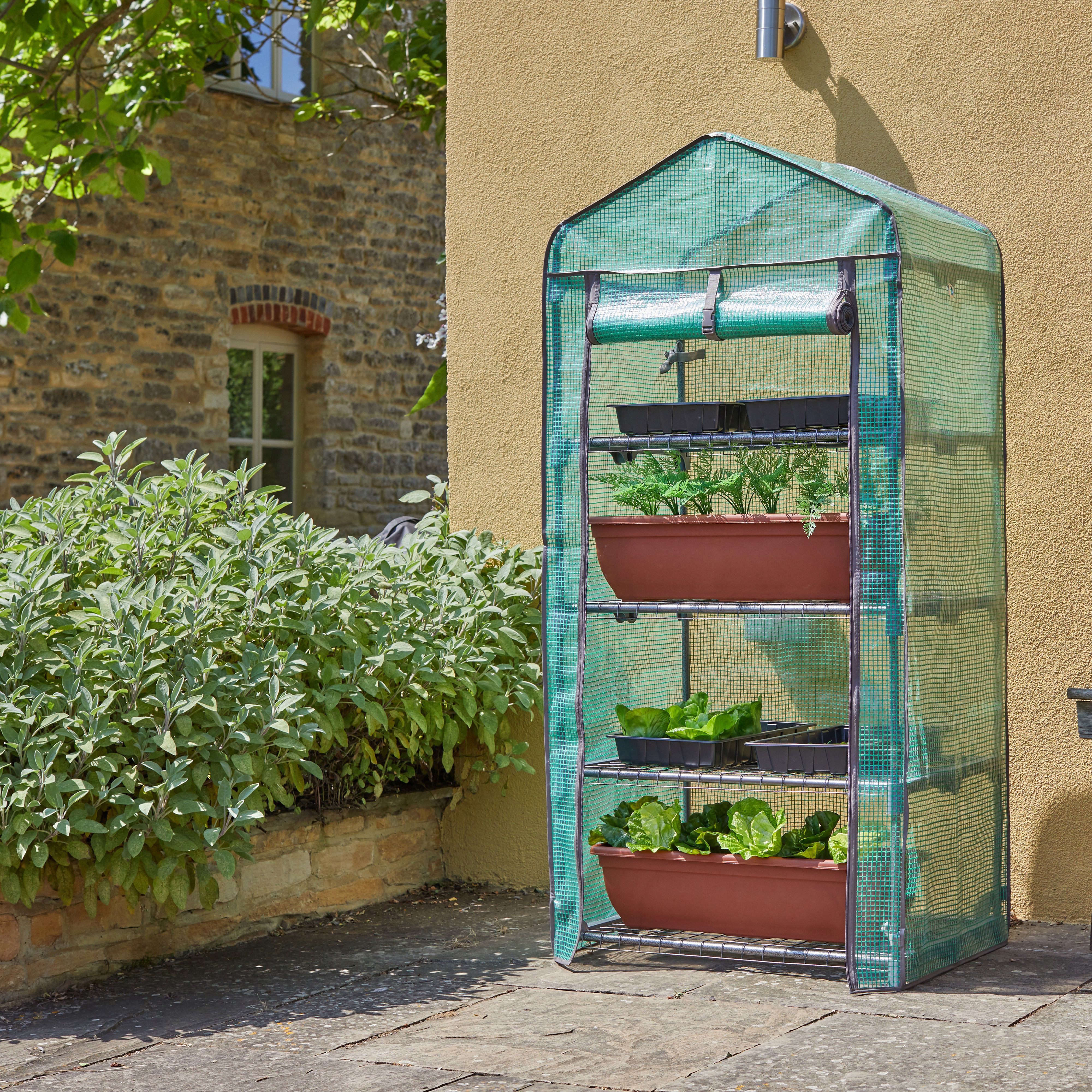 Smart Garden Products 0.7x0.5m 4 Tier Grozone Plastic Growhouse