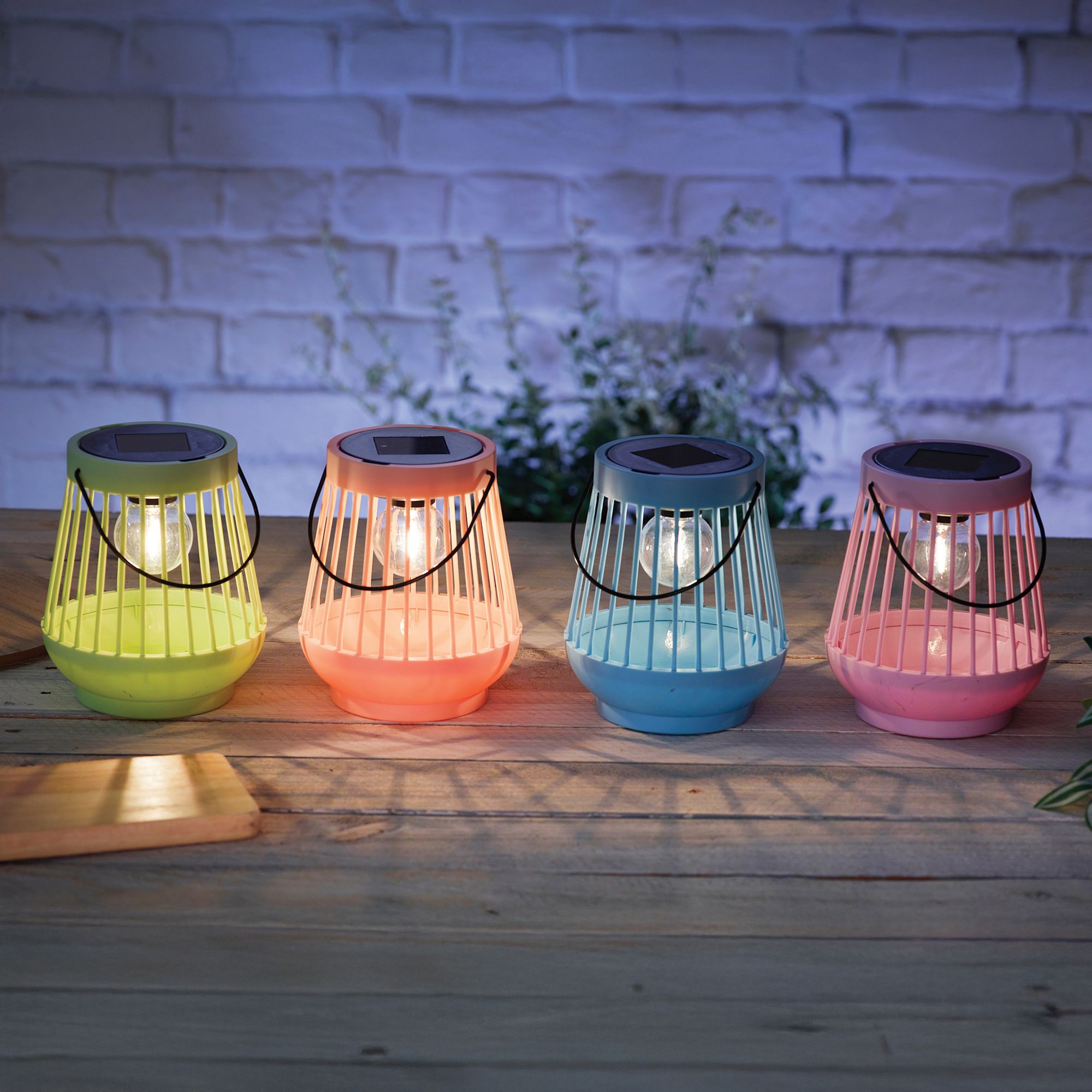 Smart Solar Viva Blue Plastic Solar-powered Outdoor LED Small Lantern