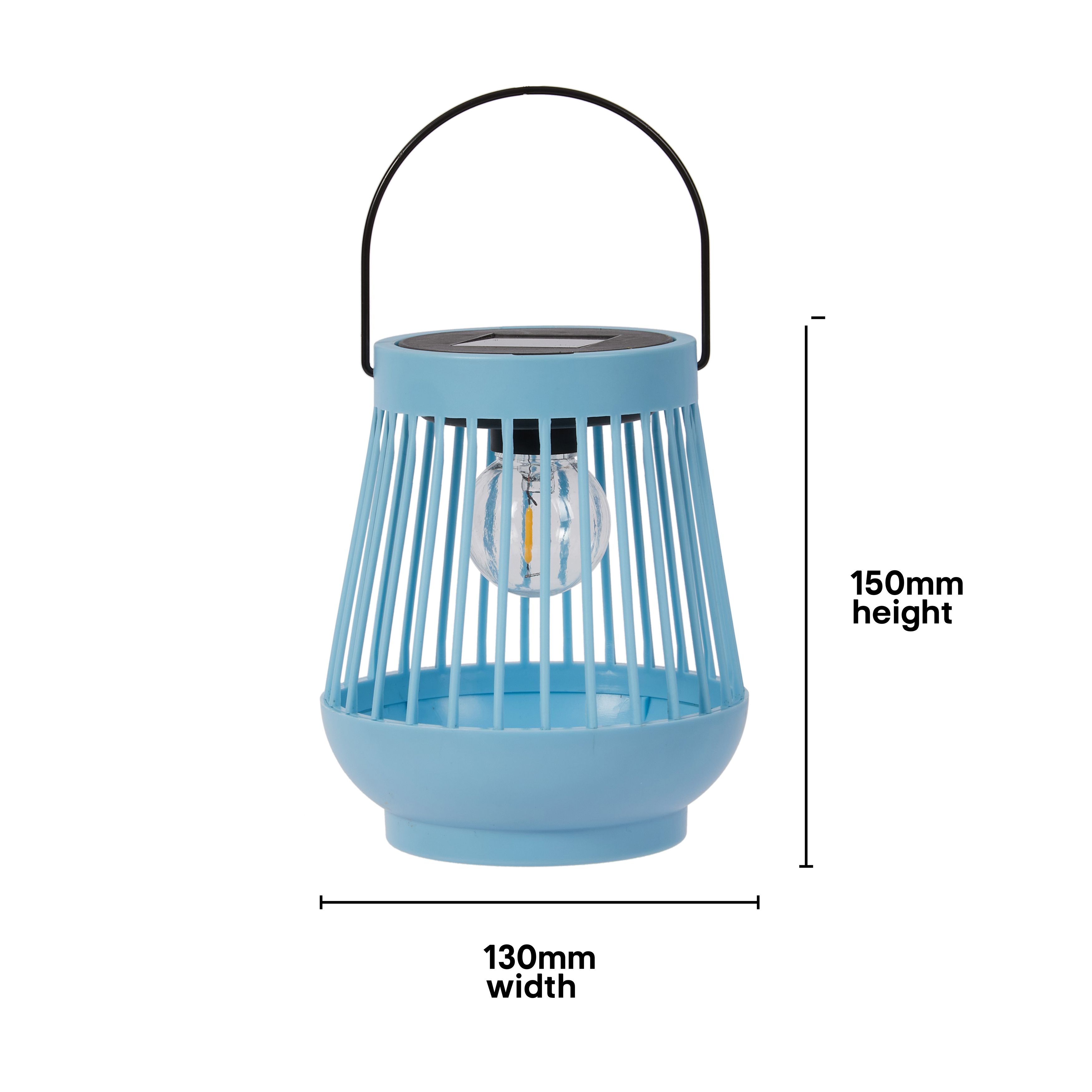 Smart Solar Viva Blue Plastic Solar-powered Outdoor LED Small Lantern