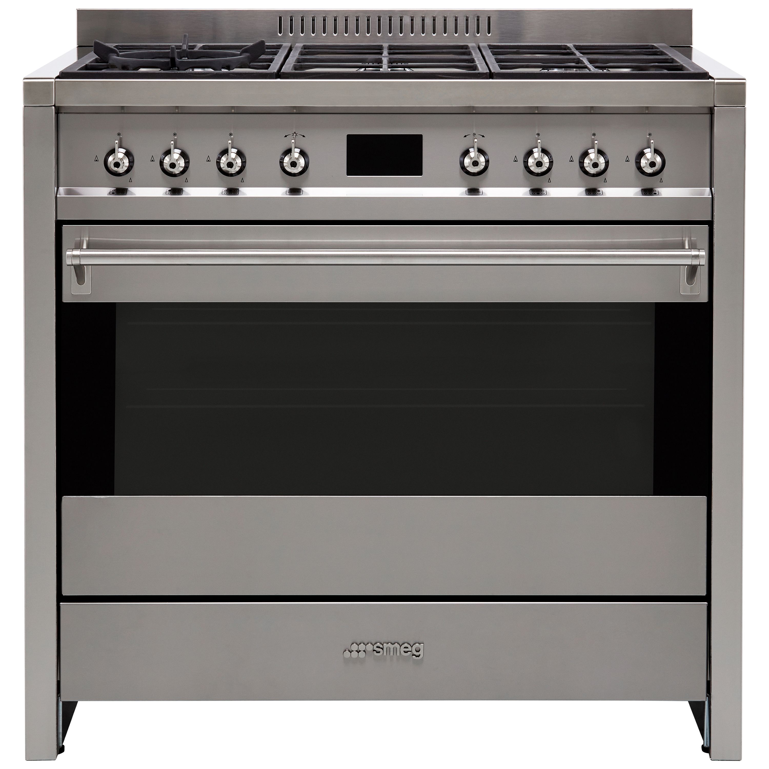 SMEG A1-9_SS FREESTANDING ELECTRIC & GAS RANGE COOKER WITH GAS HOB ...