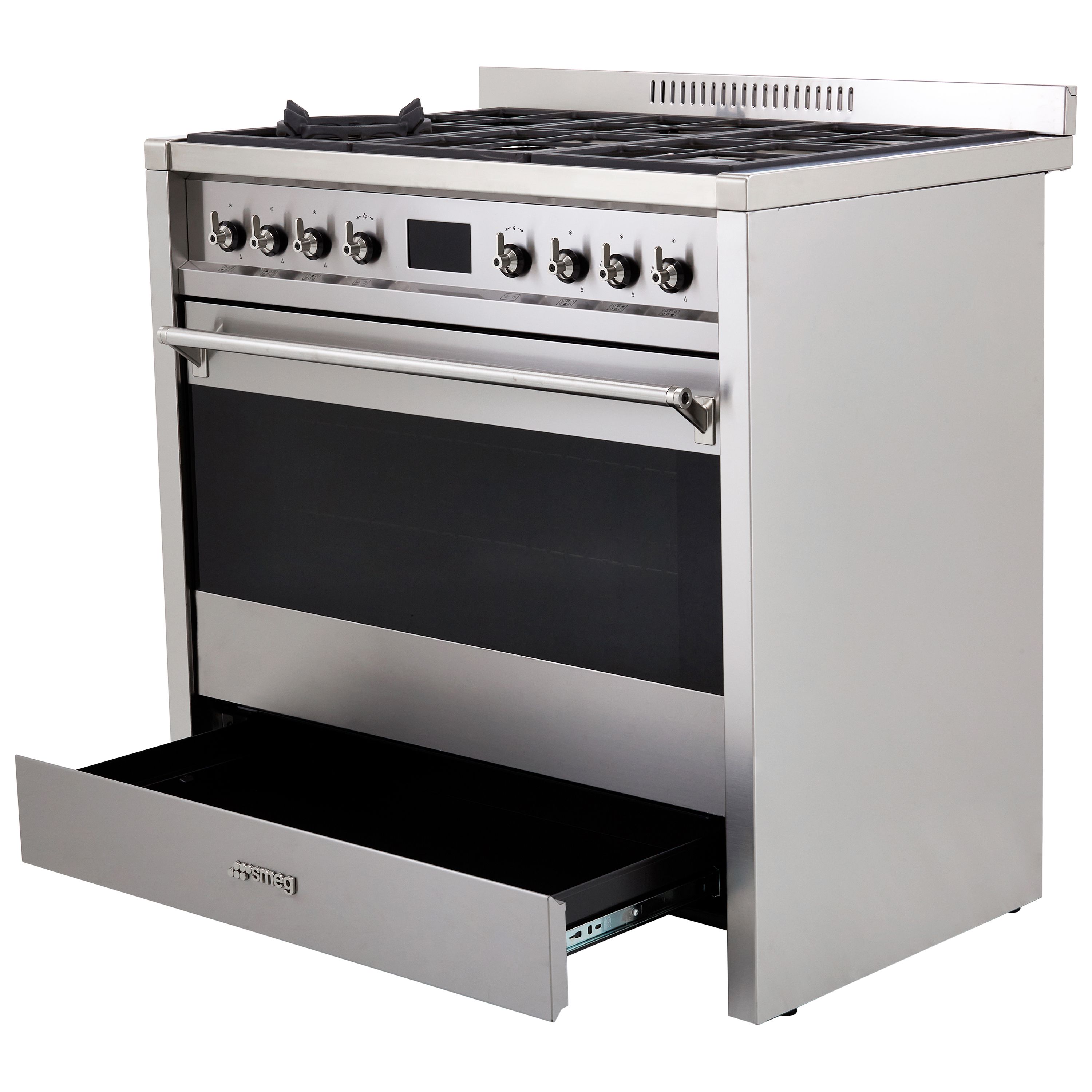 SMEG A1-9_SS FREESTANDING ELECTRIC & GAS RANGE COOKER WITH GAS HOB ...