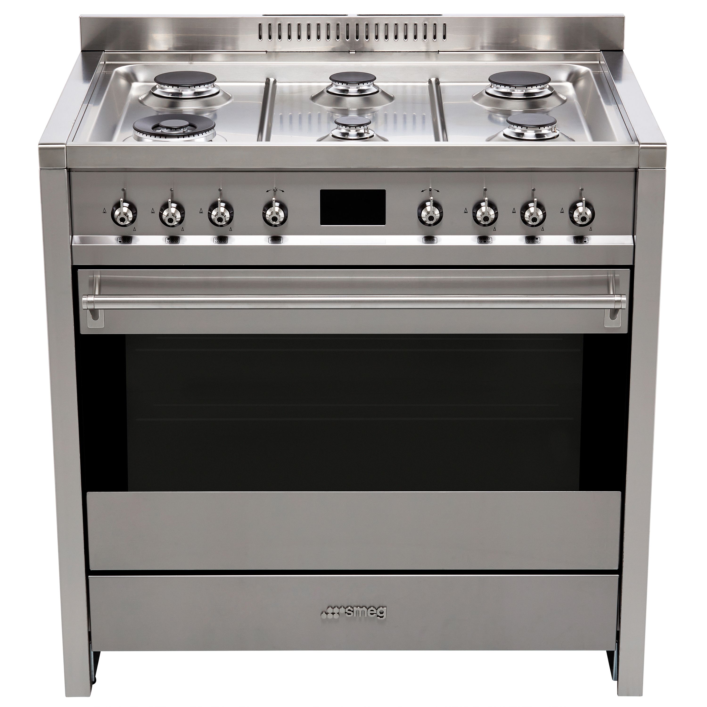 SMEG A1-9_SS FREESTANDING ELECTRIC & GAS RANGE COOKER WITH GAS HOB ...