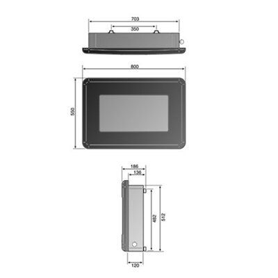 Smeg Retro Black Gas Fire